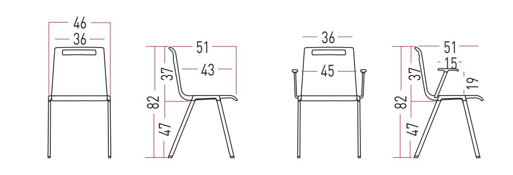 MIT Stackable training chair By ACTIU | design Alegre Design