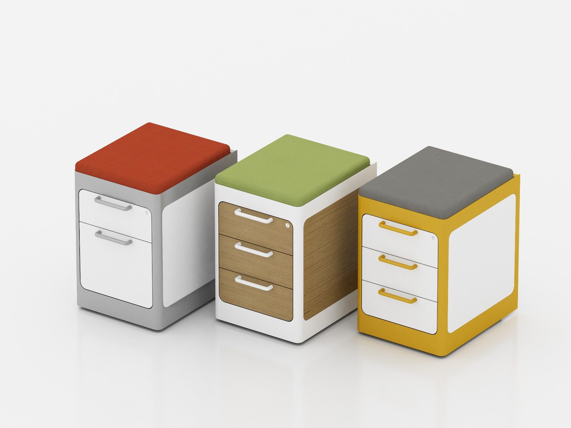 Office drawer unit with castors MIX By Tuna Ofis