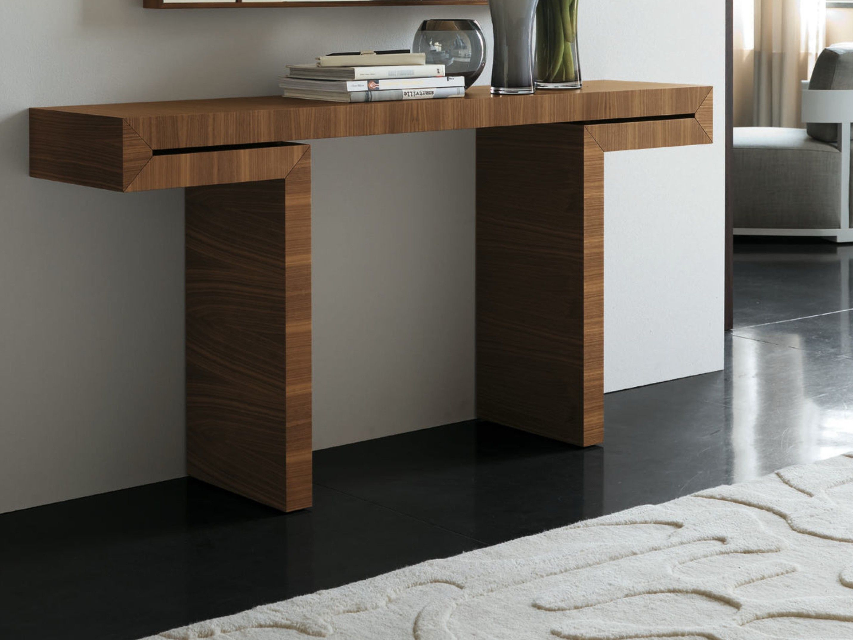 MIYABI | Walnut console table Rectangular walnut console table By ...