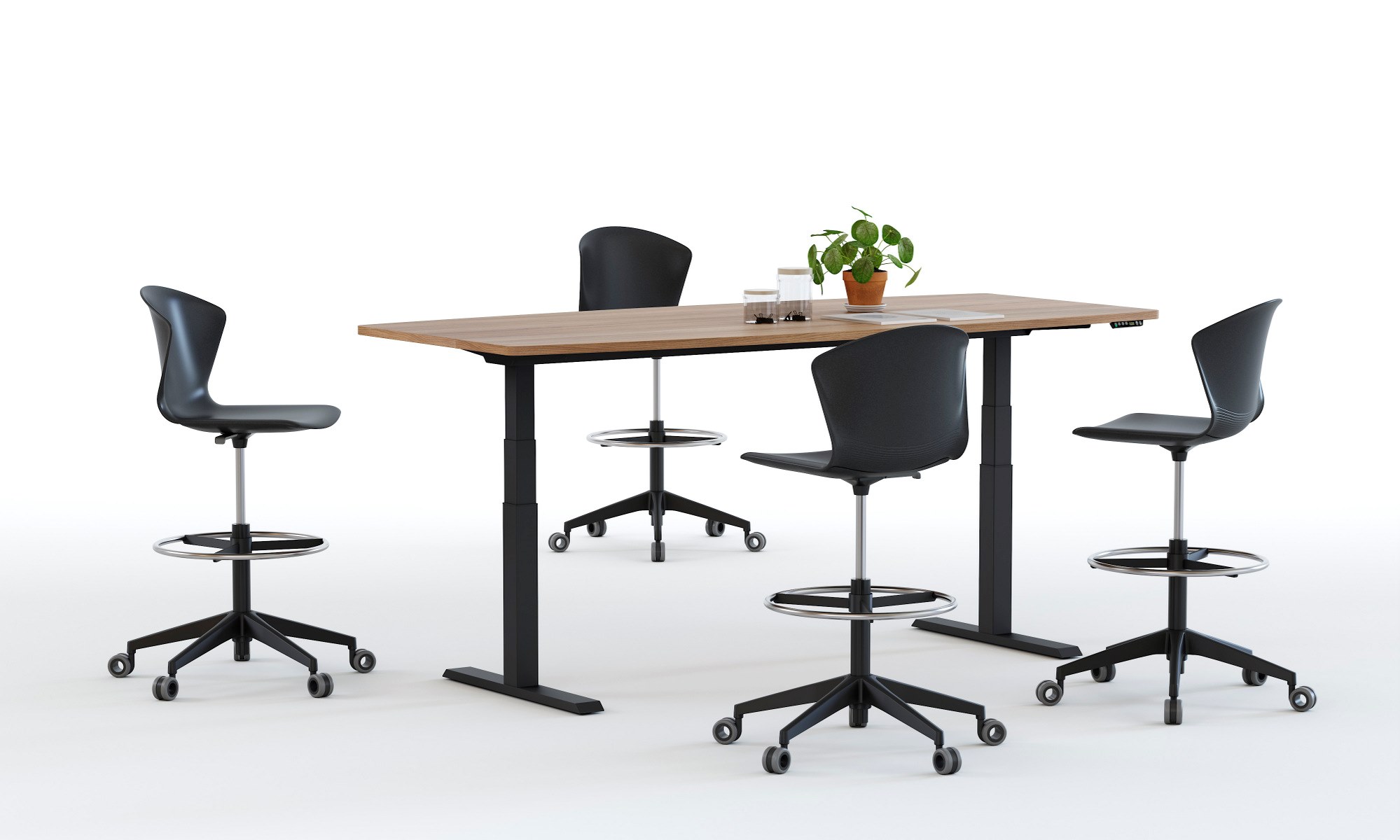 Height-adjustable workstation desk MOBILITY By ACTIU design Javier Cuñado