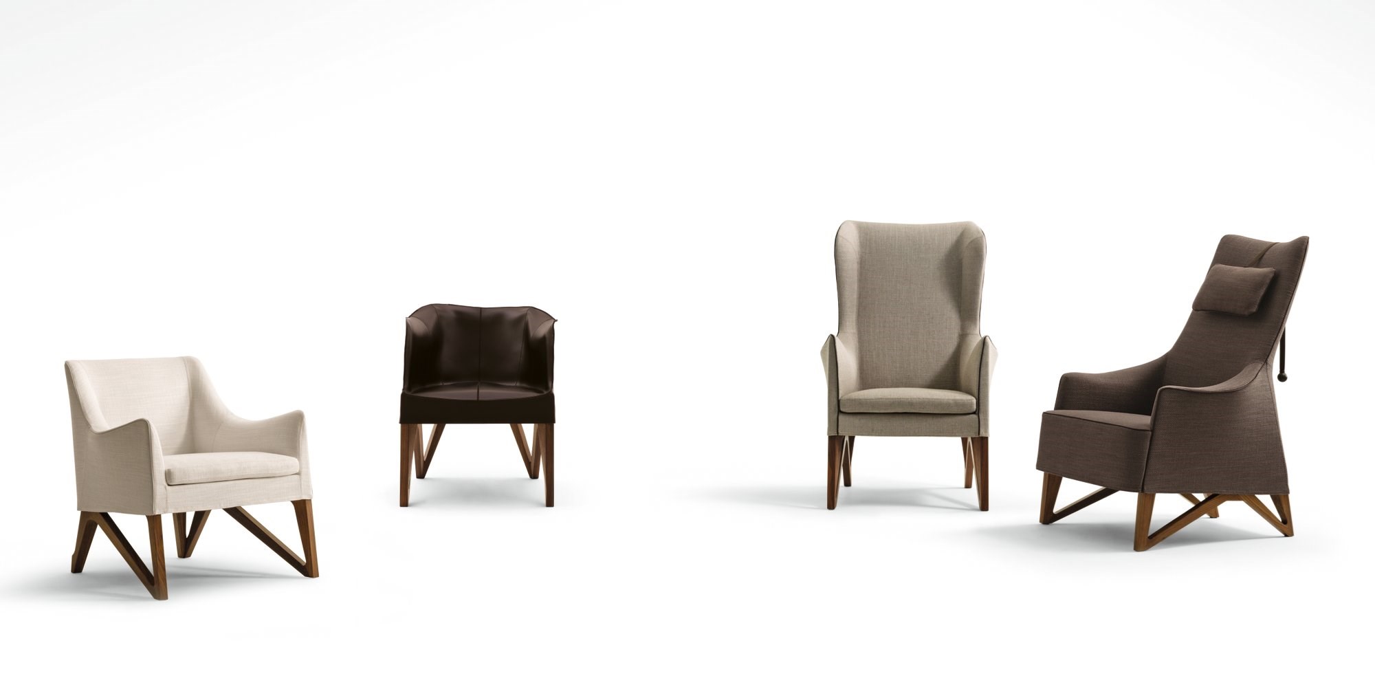 MOBIUS | Wing armchair By GIORGETTI design Umberto Asnago