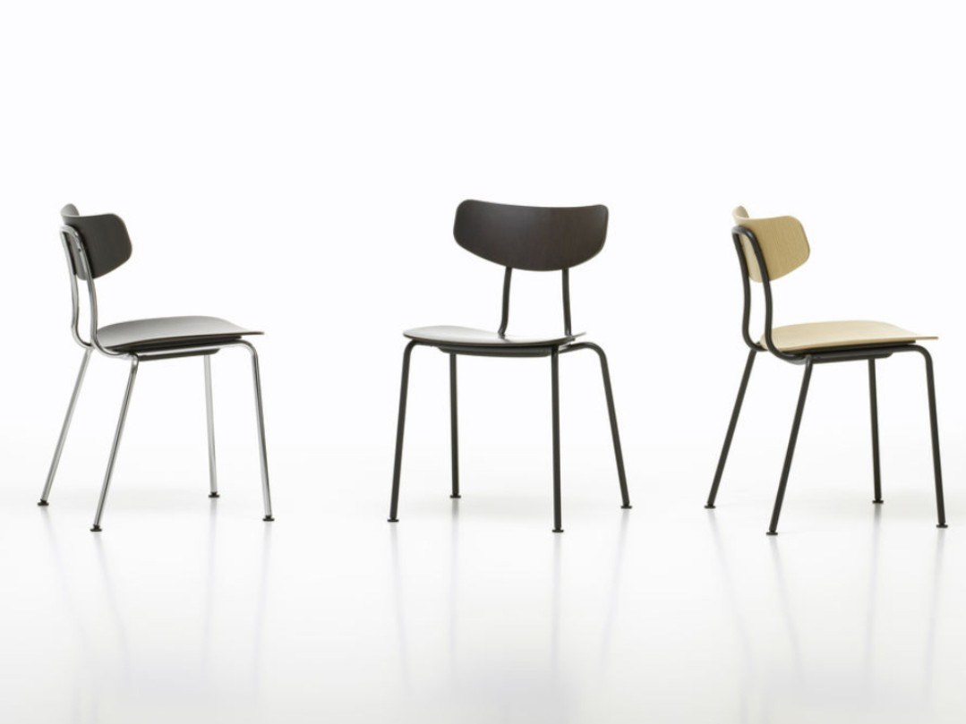 MOCA Stackable open back oak chair By Vitra | design Jasper Morrison