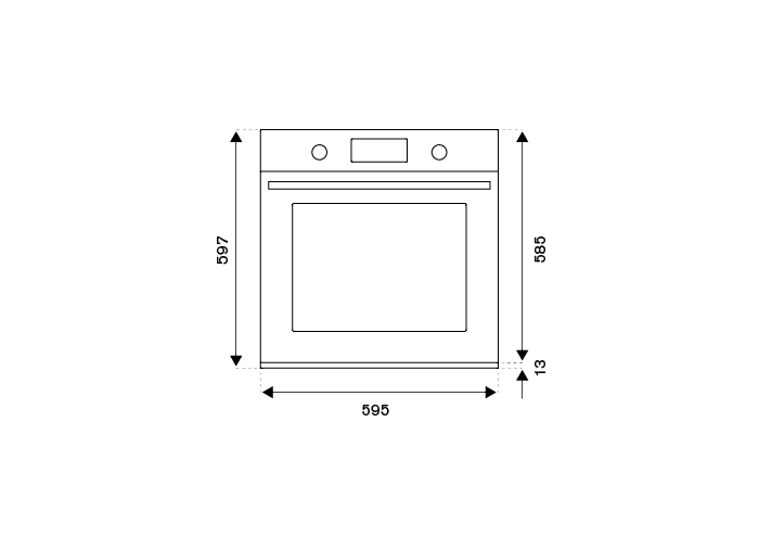 Built-in electric touch screen stainless steel oven Class A++ MODERN ...