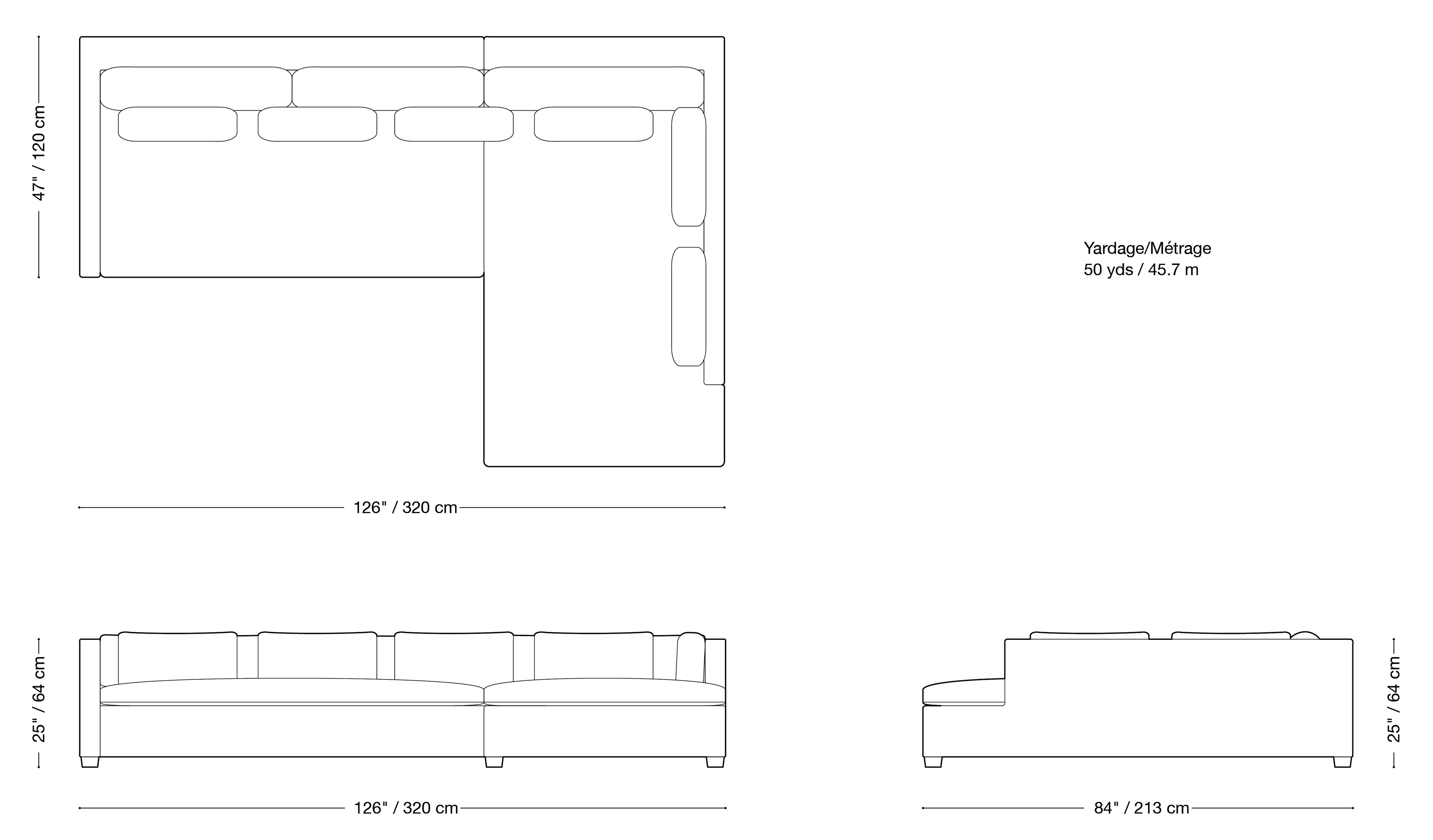 Sectional modular sofa MODERN LOUNGE By Montauk Sofa