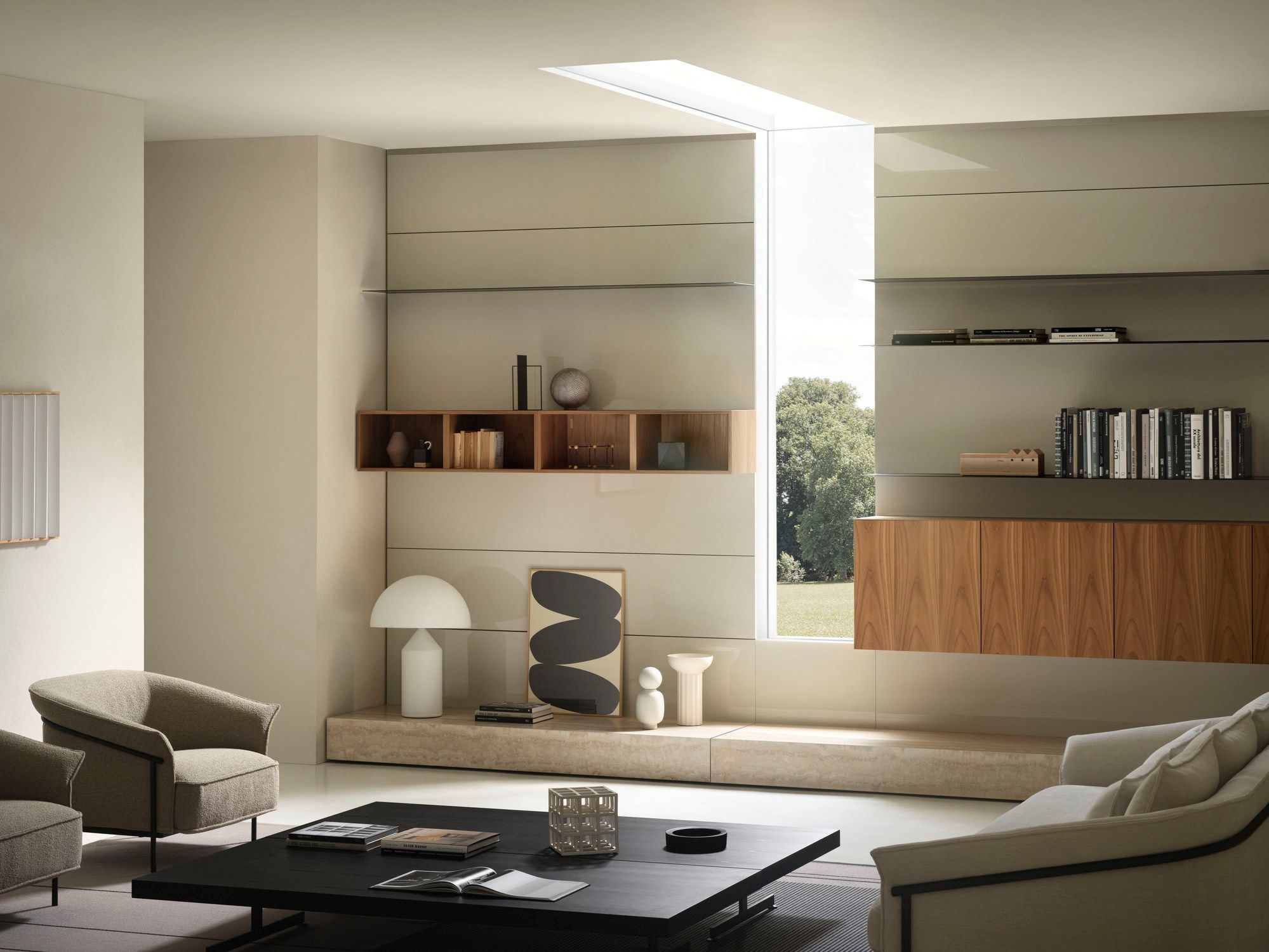 Sistema modulare di contenitori, piani d'appoggio e Tv MODERN By Porro ...