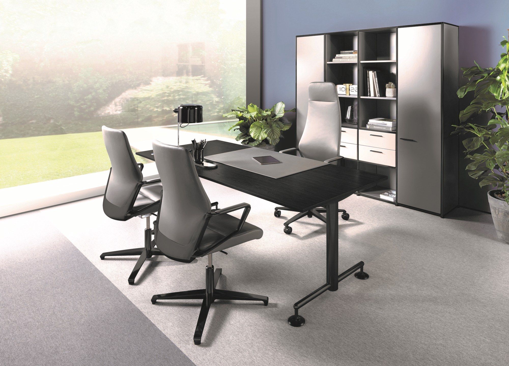 BLACK EDITION Modular metal office shelving By Bosse