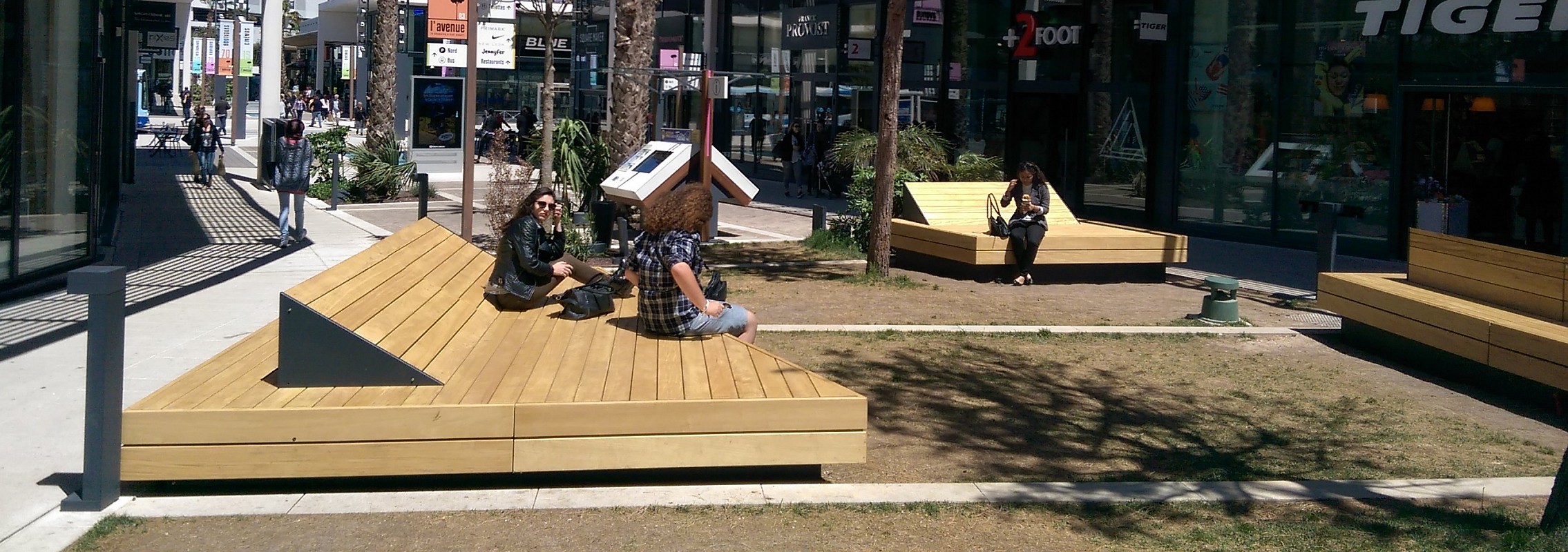 Wooden Bench TOULON By Euroform W