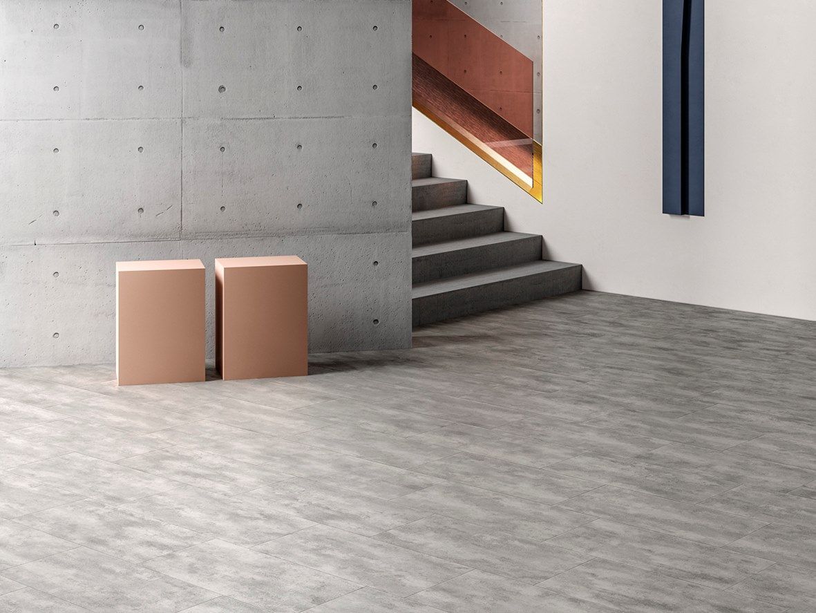 LVT flooring with concrete effect MODULEO 55 TILES - CONCRETE By IVC ...