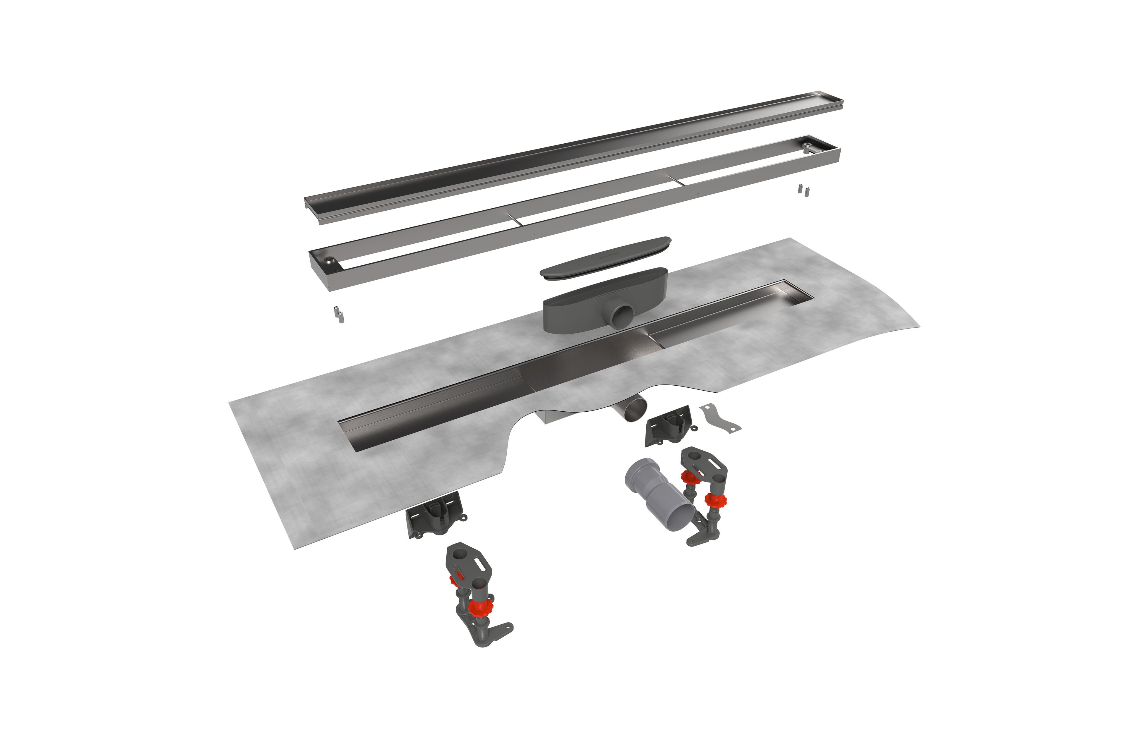 Stainless steel shower channel MODULO TAF LOW By ESS Easy Drain