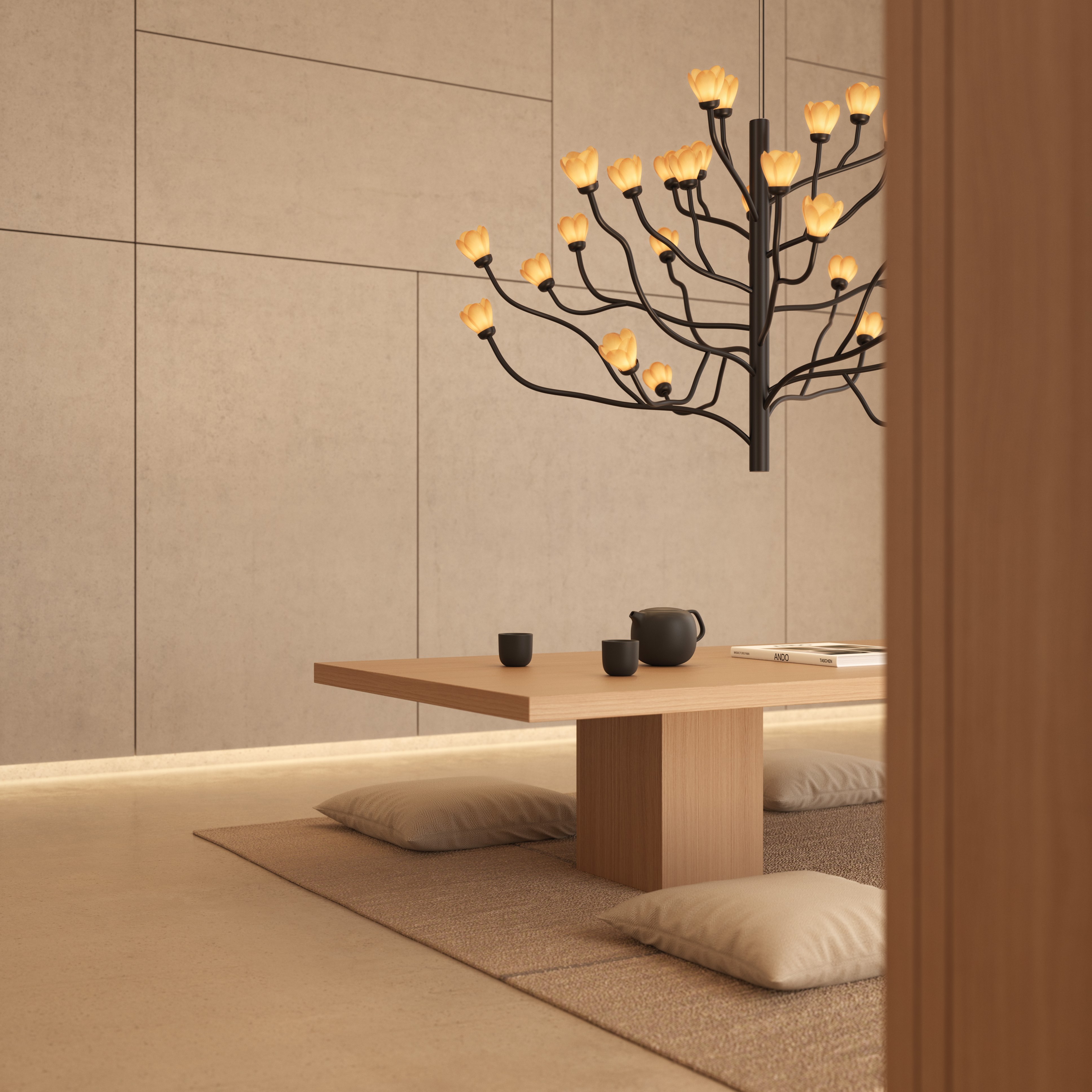 MOKUREN Pendant lamp By Lladró | design Naoto Fukasawa