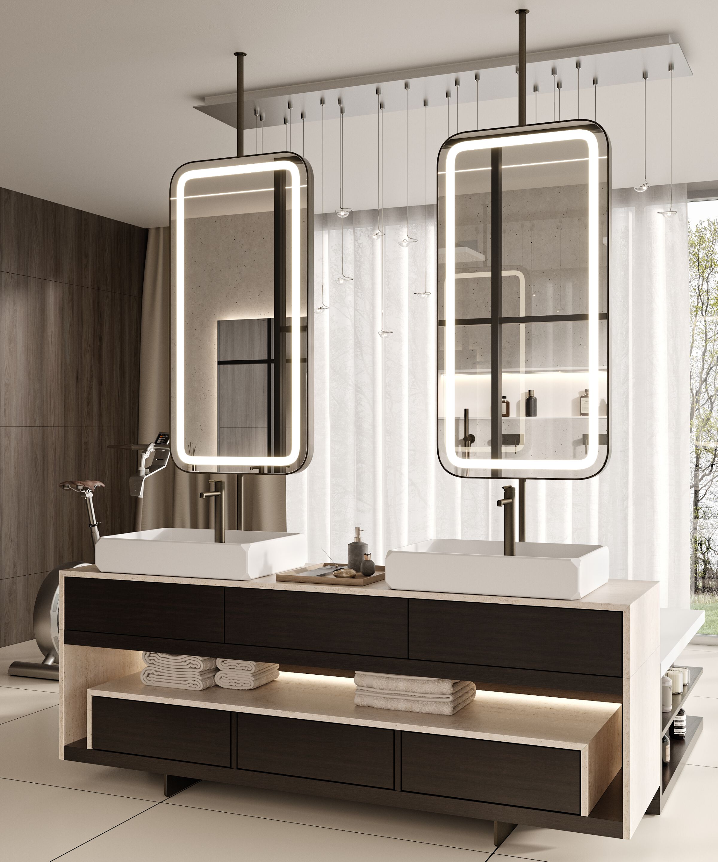 MIRR FRAME SQUARE Bathroom mirror By MOMA Design