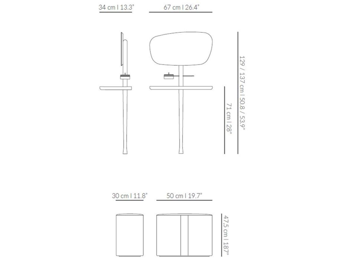 MOMENTS Calacatta Oro marble and wood dressing table By nomon | design Andrés Martínez