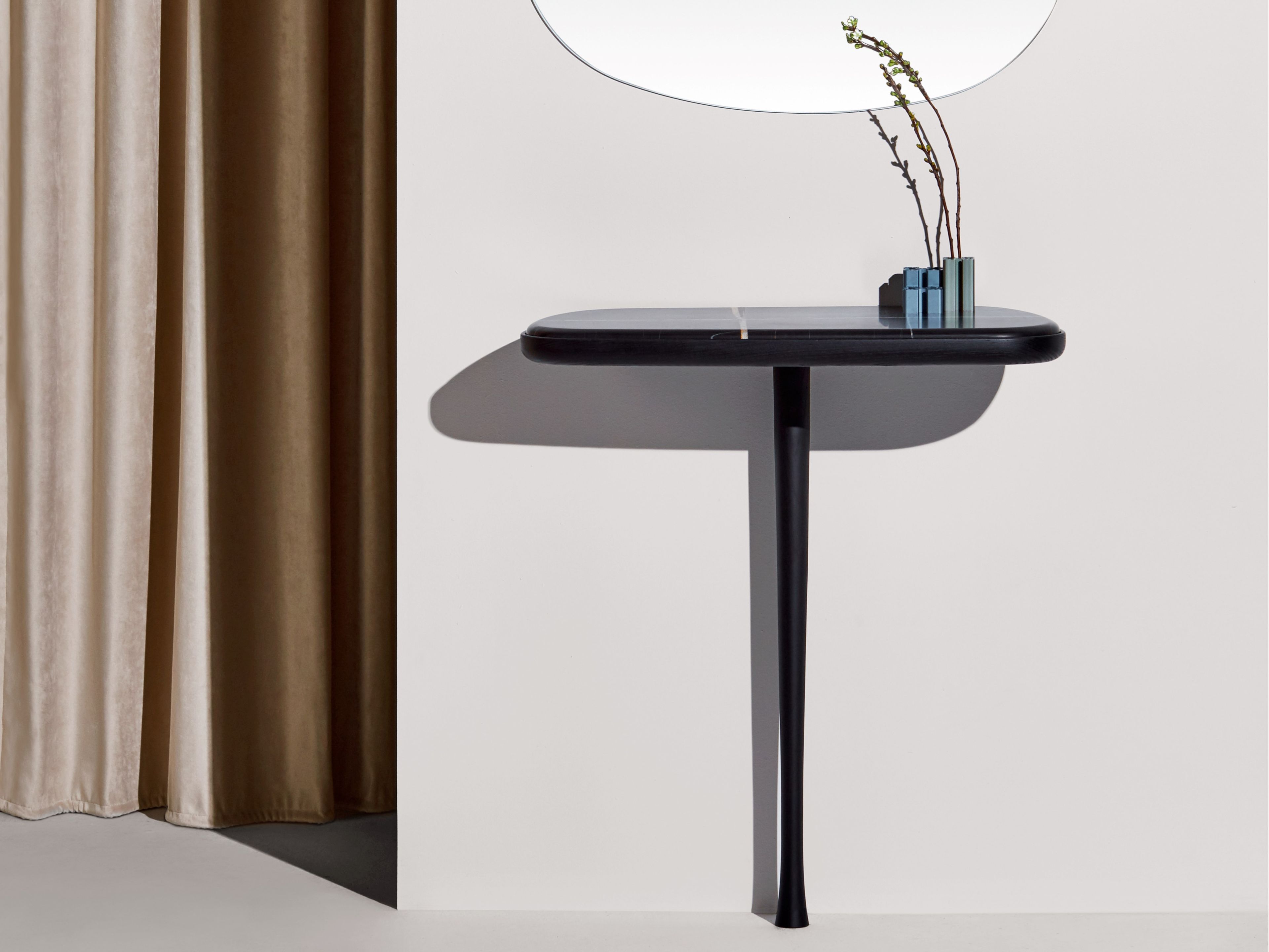 MOMENTS | Sahara Noir marble console table Moments Collection By nomon design Andrés Martínez