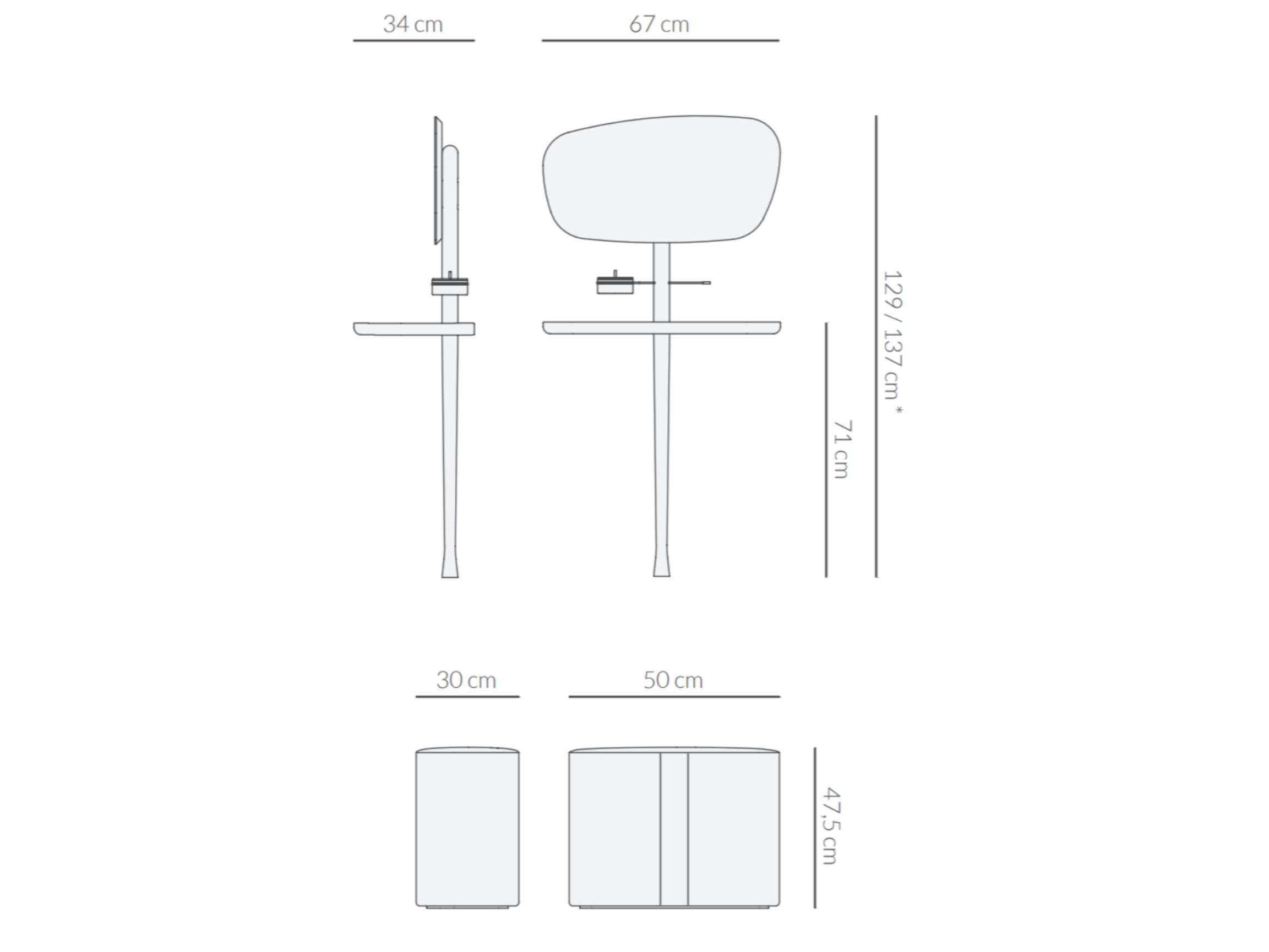 MOMENTS | Coiffeuse en bois Coiffeuse en bois By nomon | design Andrés ...