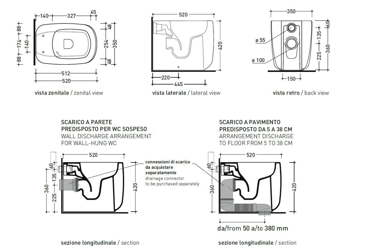 MONÒ GOSILENT | Toilet Back to wall ceramic toilet By Ceramica Flaminia ...