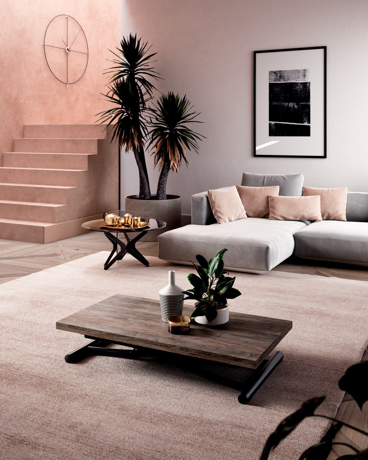 MONDIAL & MONDIAL CR Height-adjustable extending coffee table By Ozzio ...