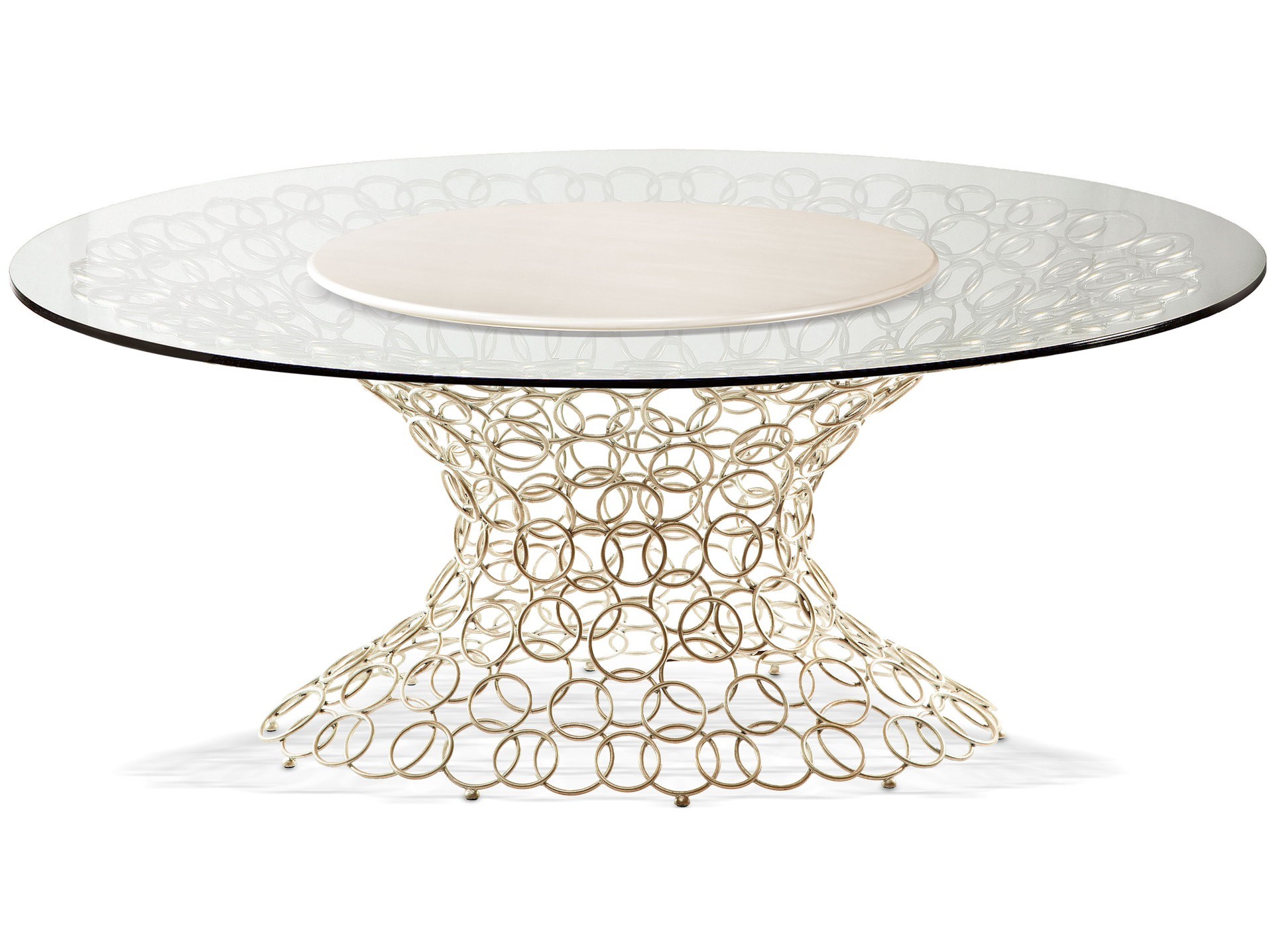 MONDRIAN ART FORM Round glass table By Cantori