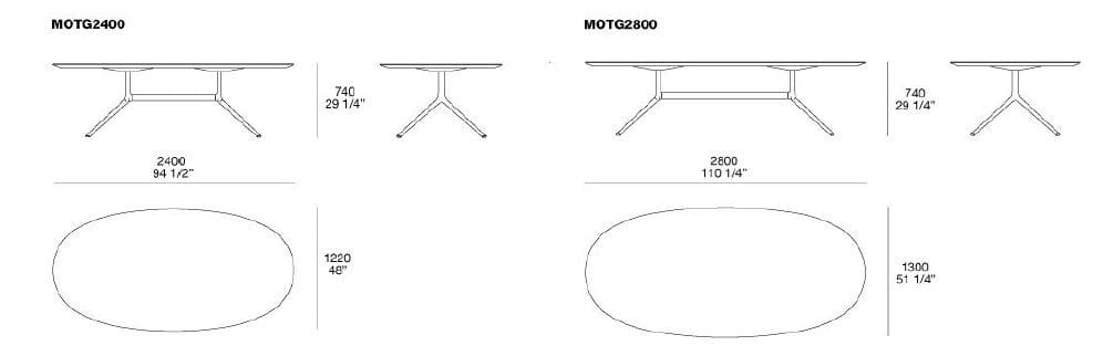 MONDRIAN Oval marble table By Poliform | design Jean-Marie Massaud