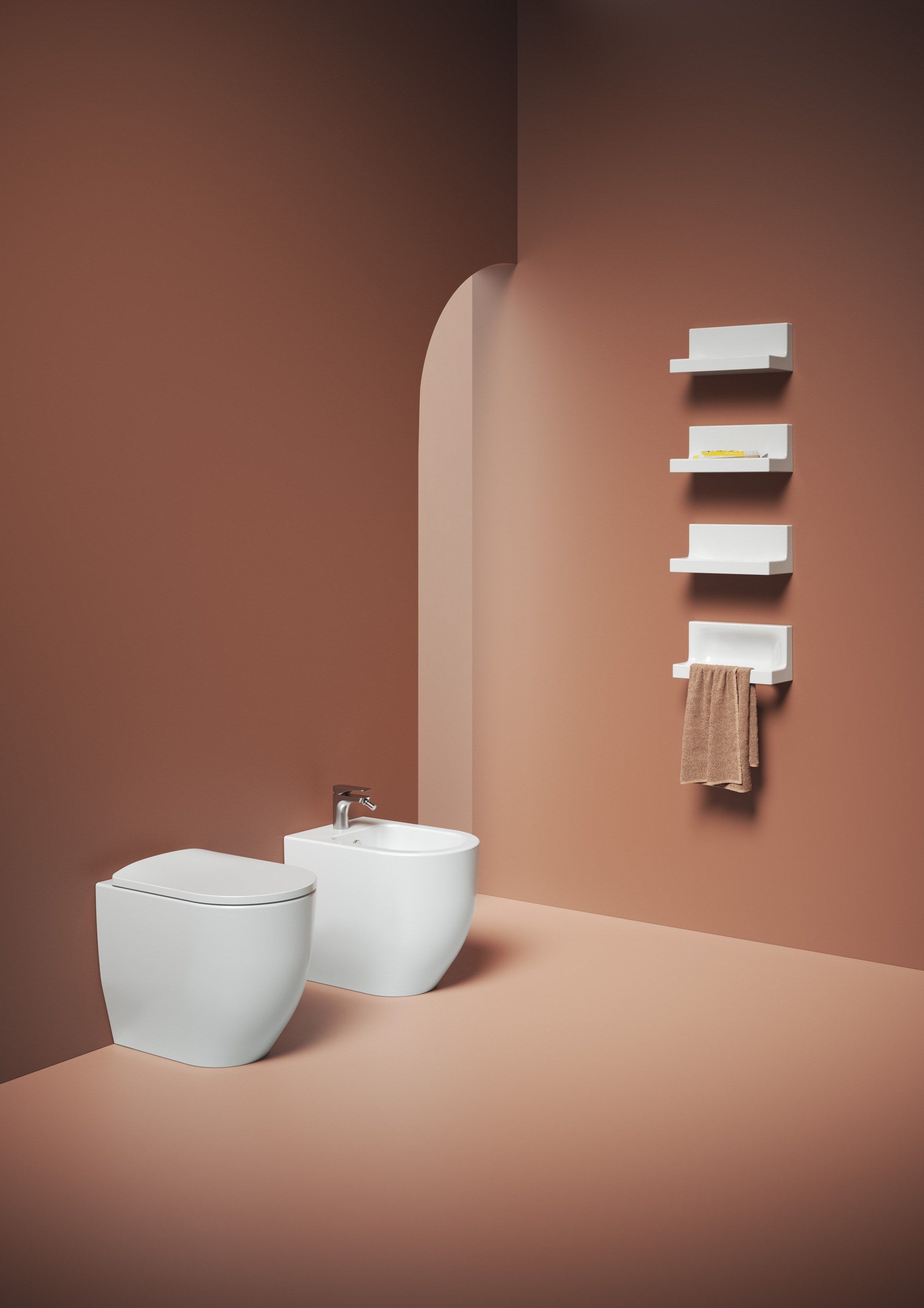 MONET Back to wall ceramic toilet By Artceram | design Meneghello Paolelli