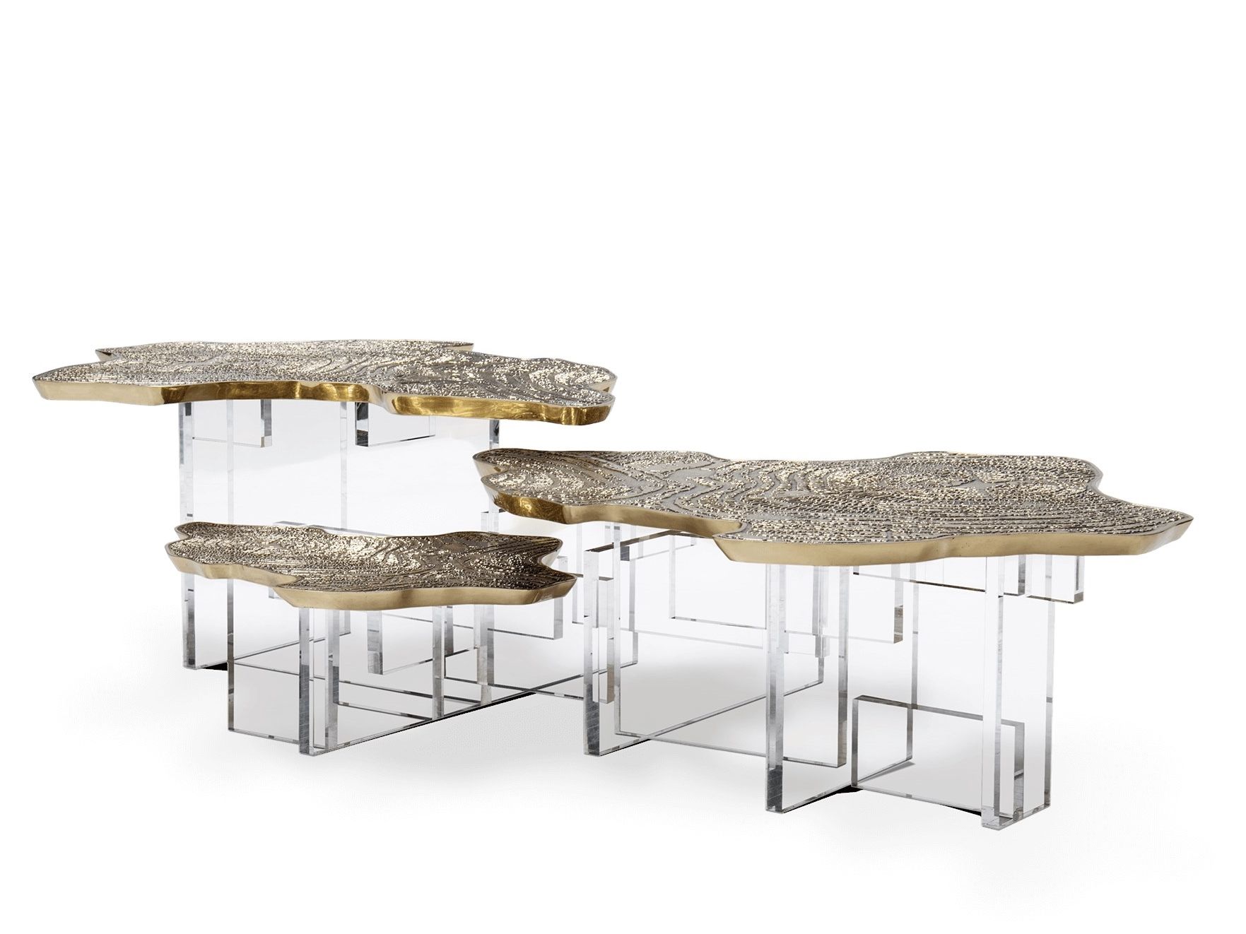 MONET | Low coffee table Low brass coffee table for living room By Boca ...