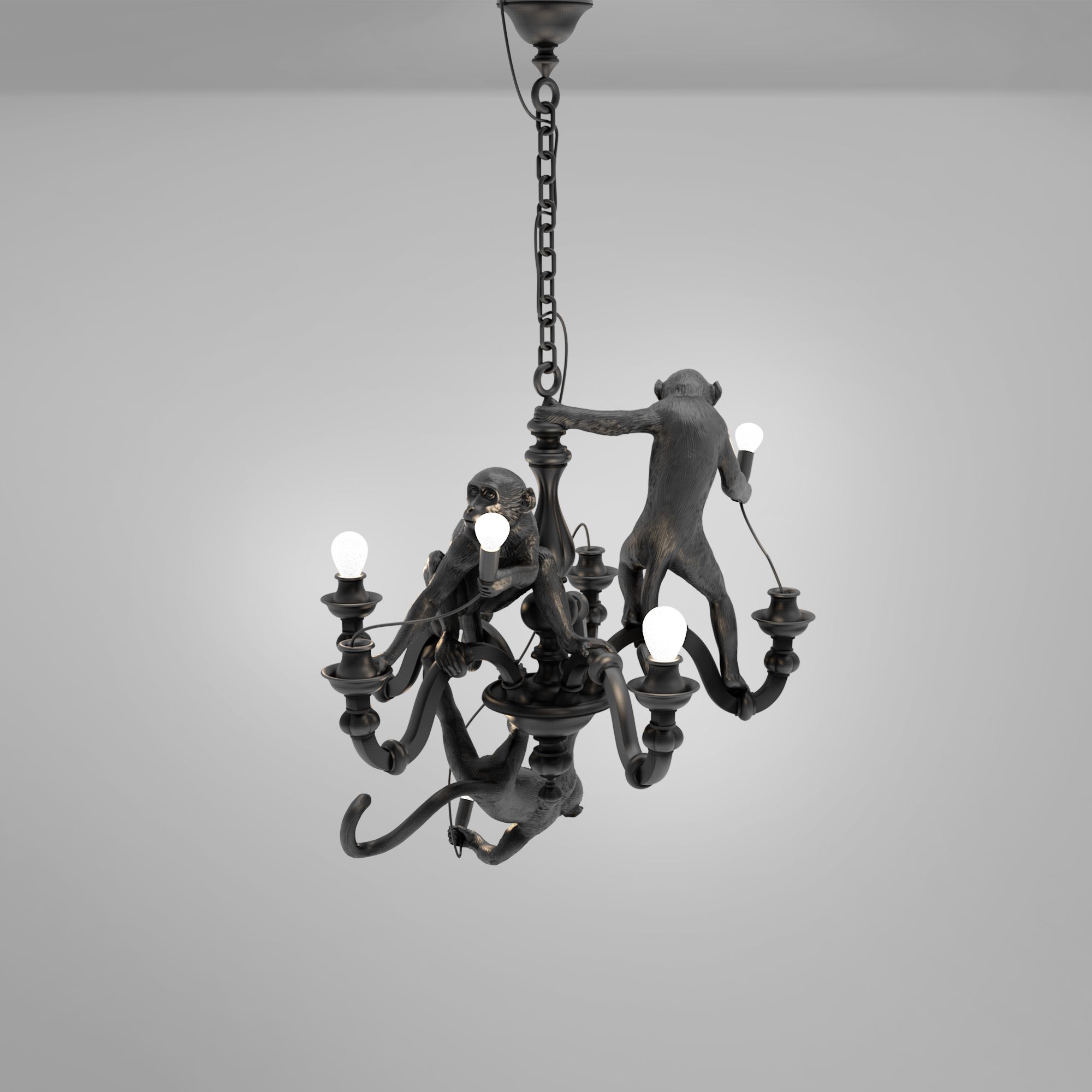 MONKEY CHANDELIER Pendant lamp By Seletti | design Marcantonio
