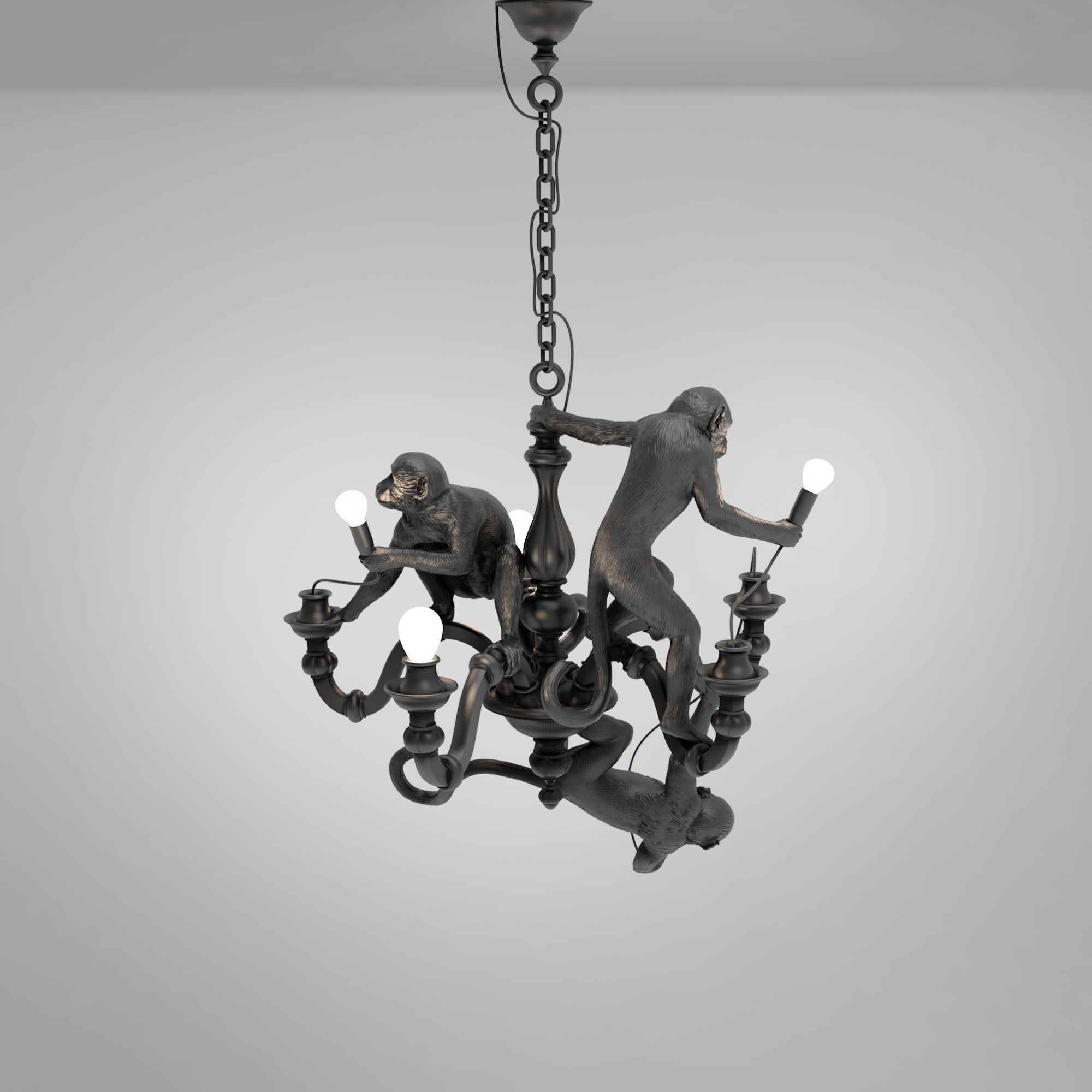 MONKEY CHANDELIER Pendant lamp By Seletti | design Marcantonio