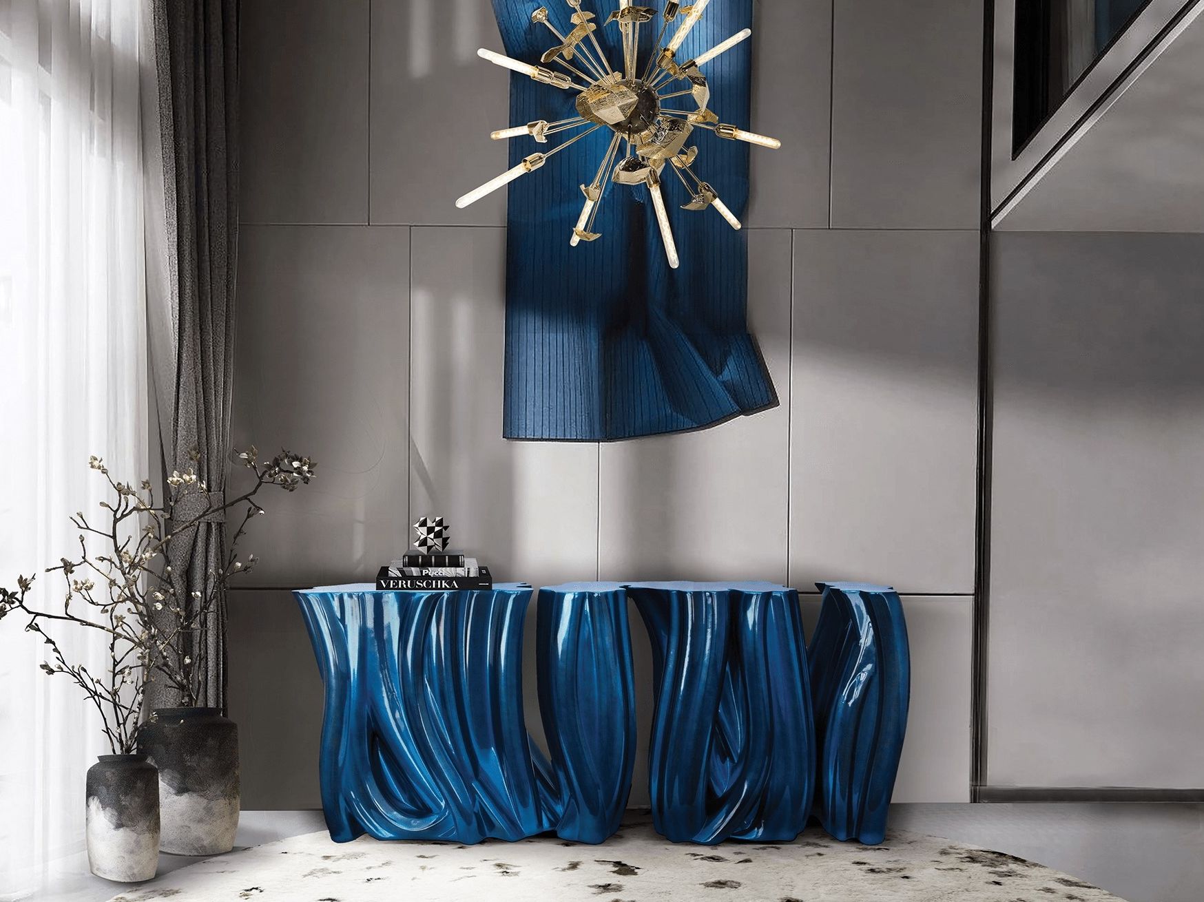 Glass-fibre console table MONOCHROME By Boca do Lobo