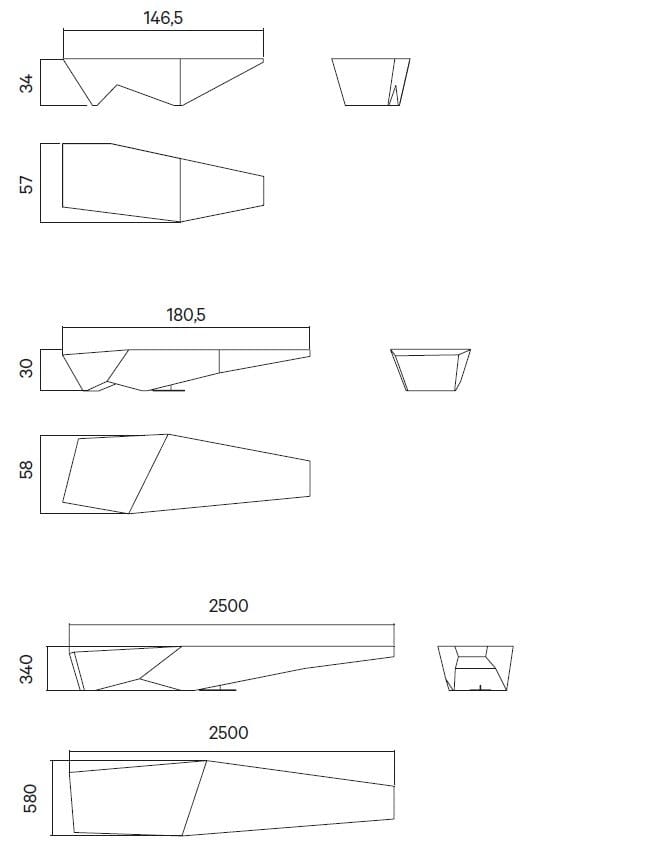MONOLITH Low brass coffee table By Henge | design Massimo Castagna
