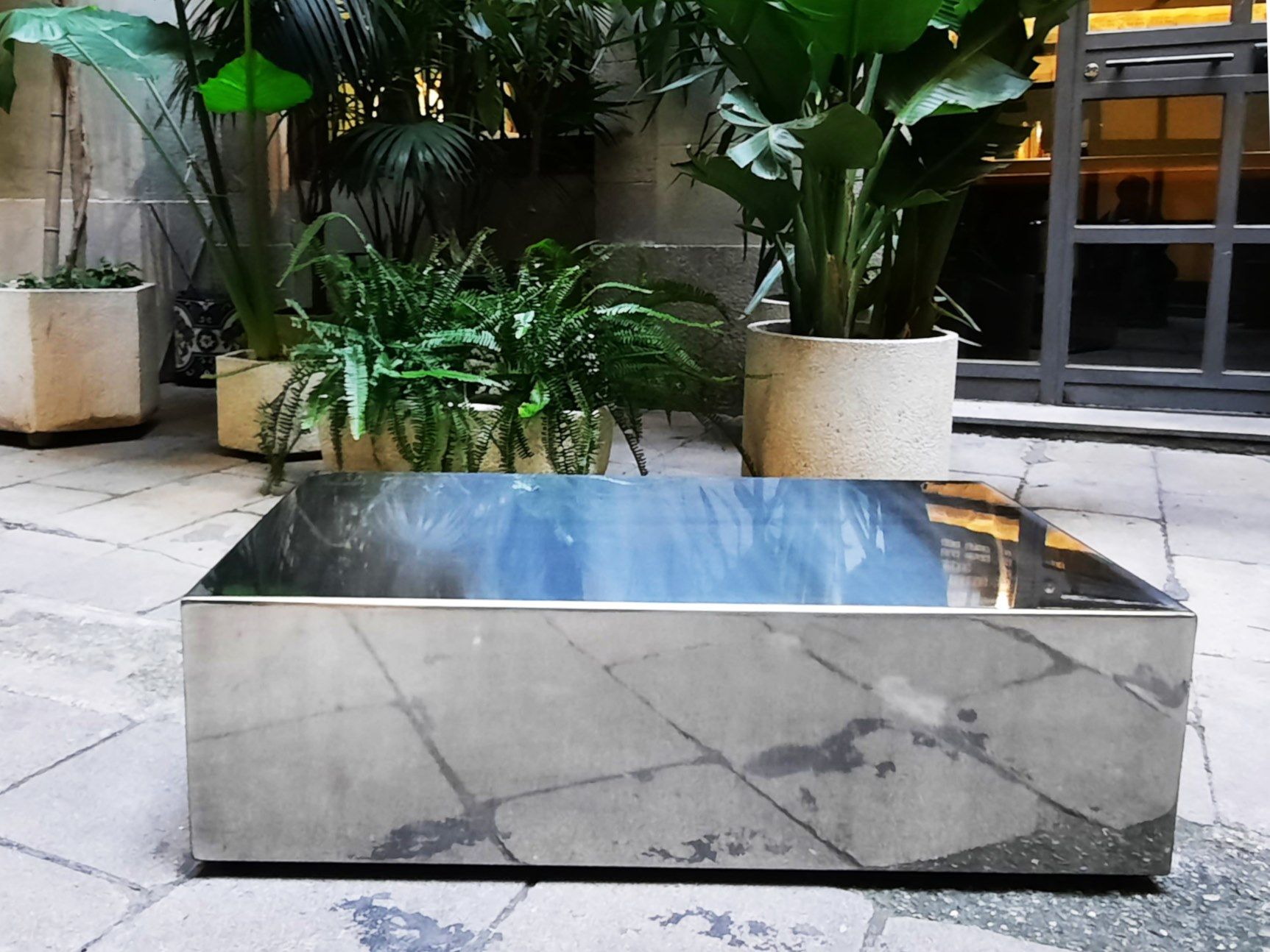 MONOLITH | Rectangular coffee table Low rectangular stainless steel ...