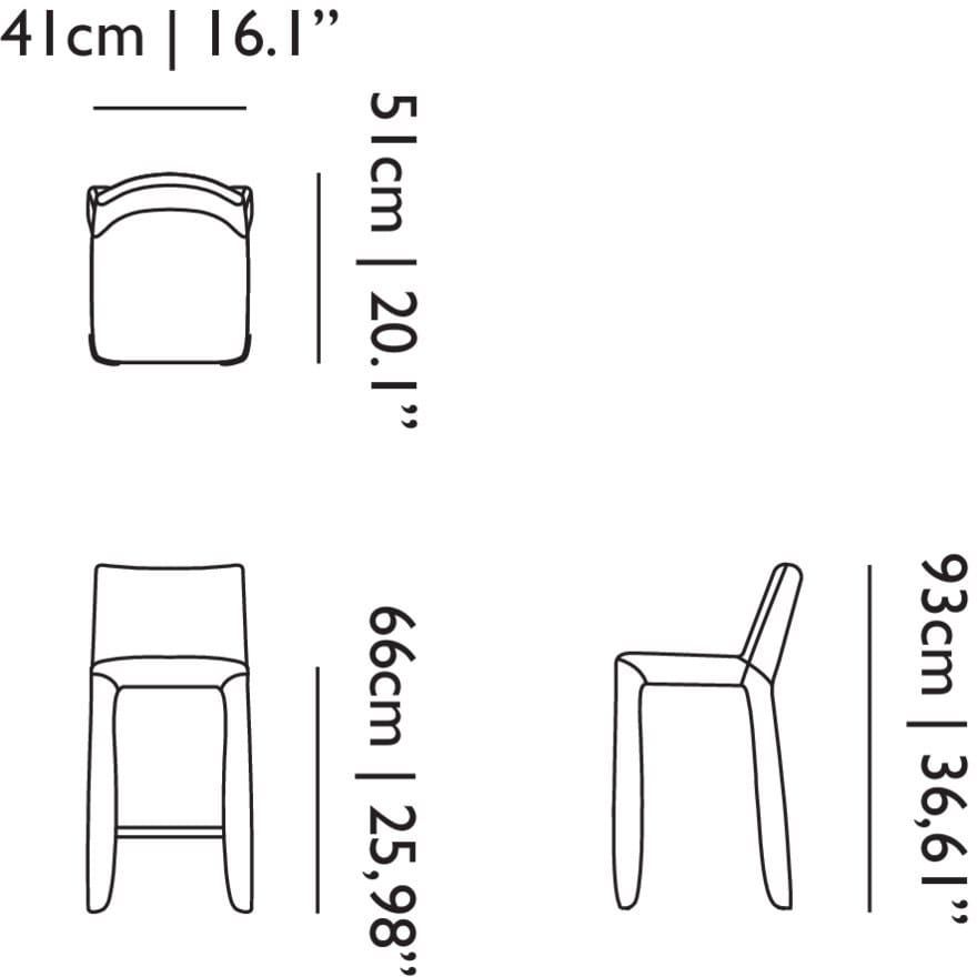 High upholstered stool MONSTER BAR STOOL NAKED Monster Collection By ...