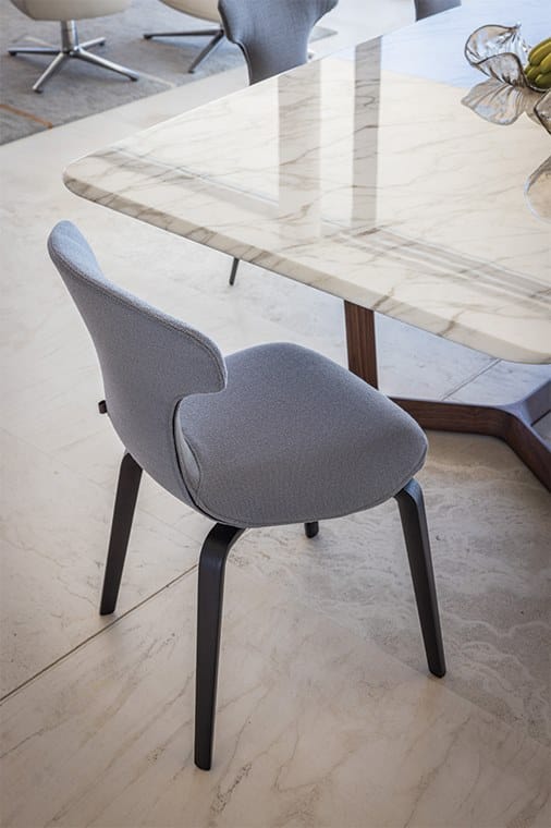 MONTERA MAS | Sedia in tessuto By Poltrona Frau design Roberto Lazzeroni