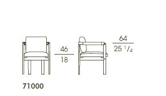 MONTGOMERY Upholstered fabric chair with armrests By Giorgetti | design ...