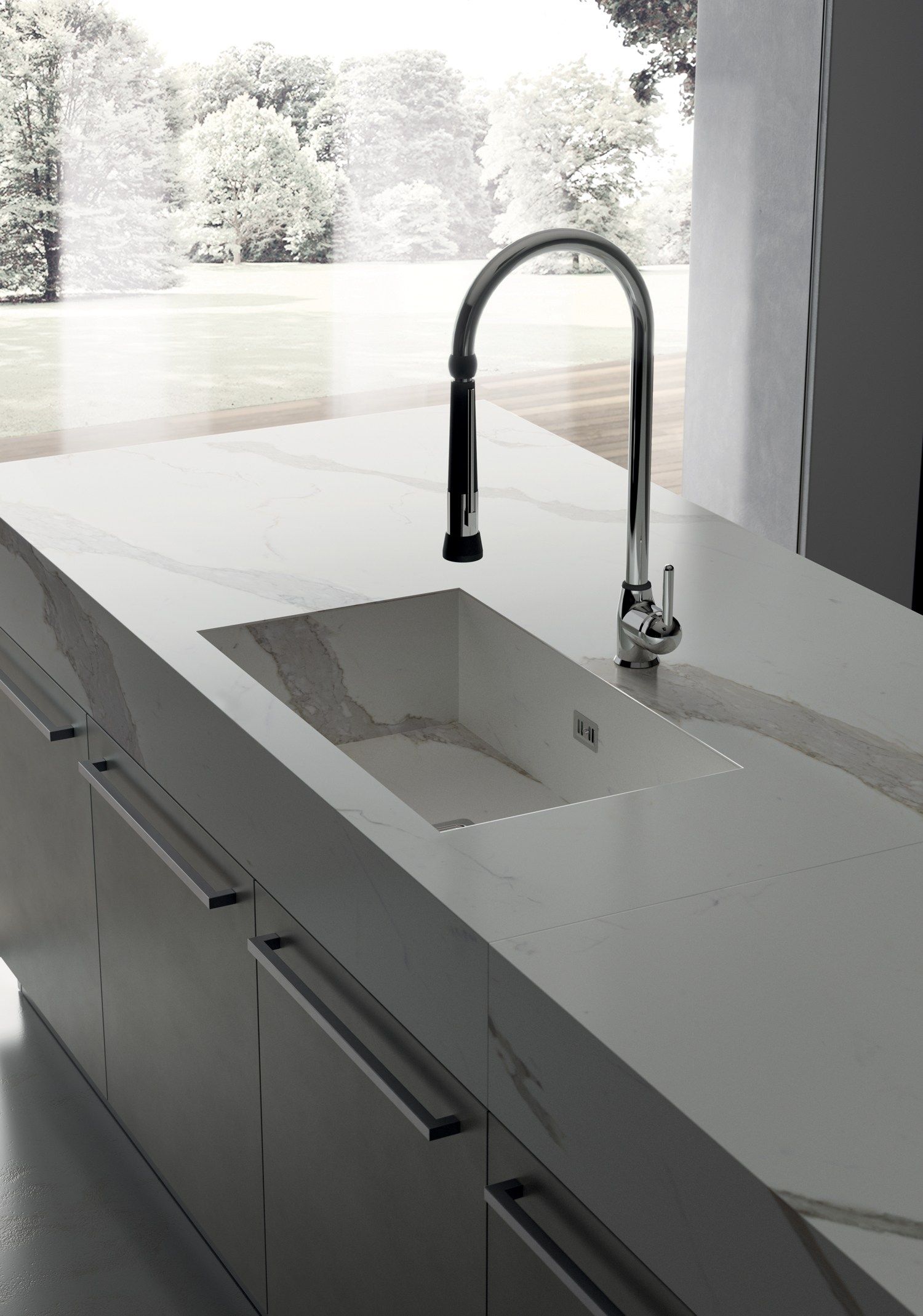 Fitted kitchen MOOD Scavolini Line By Scavolini design Silvano Barsacchi