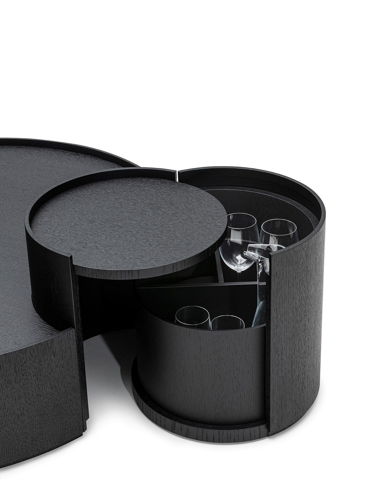 MOON ECLIPSE Round coffee table with storage space By Living Divani ...