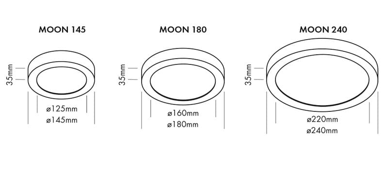 MOON Lámpara de techo By PROLED