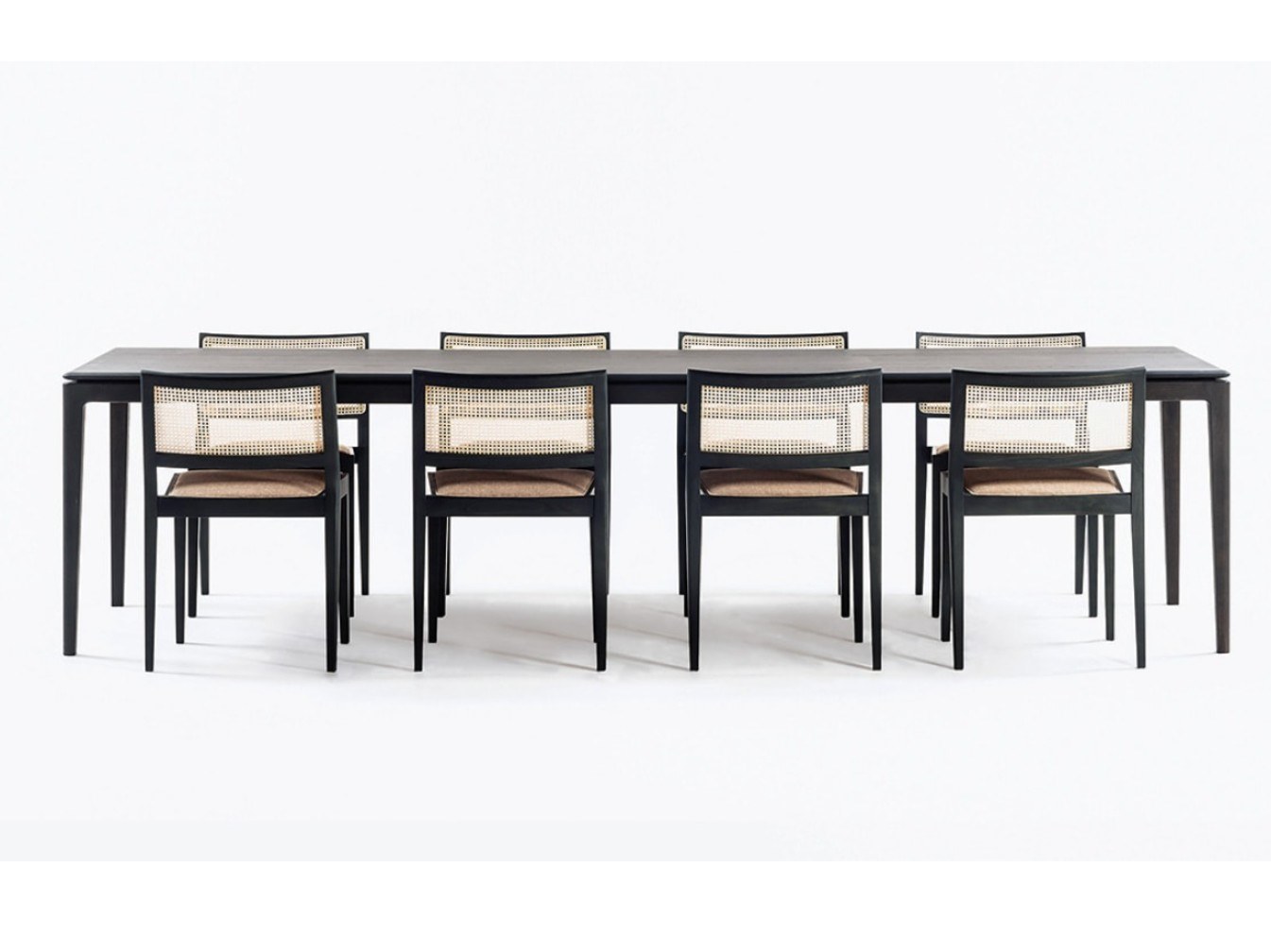 MOON Rectangular oak dining table By DE PADOVA