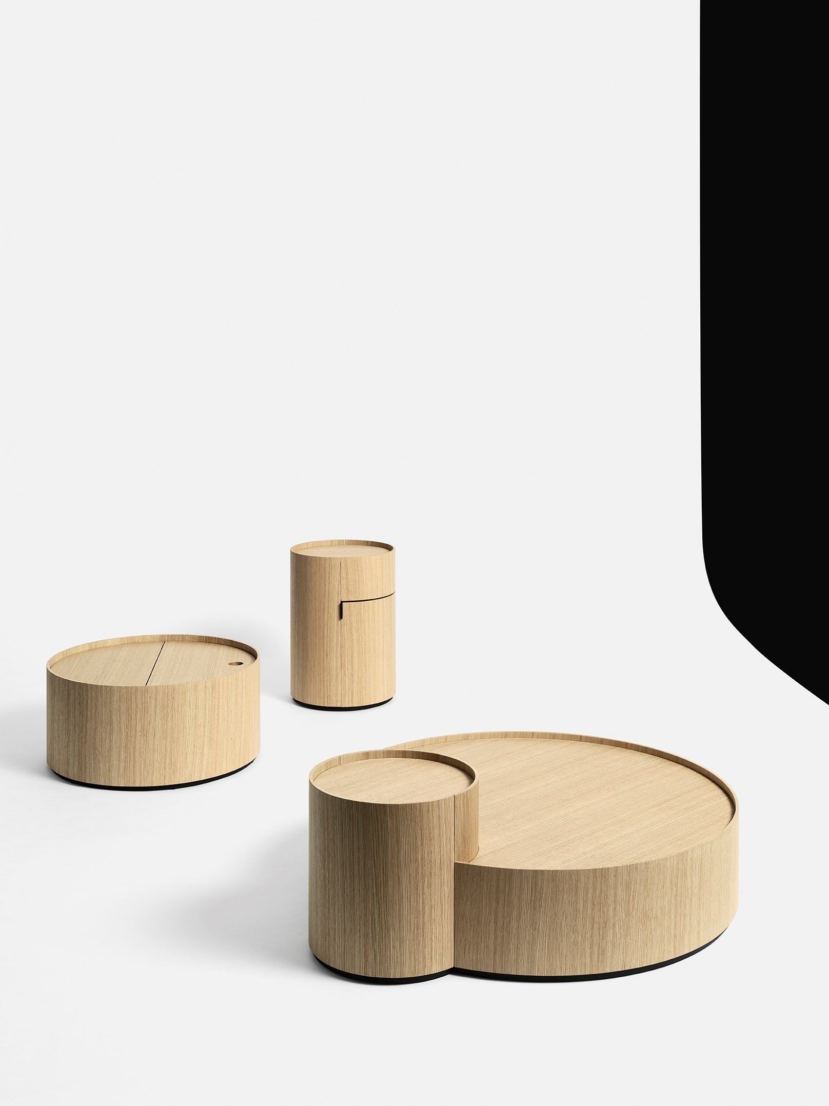 MOON SATELLITE High side table with storage space By Living Divani ...