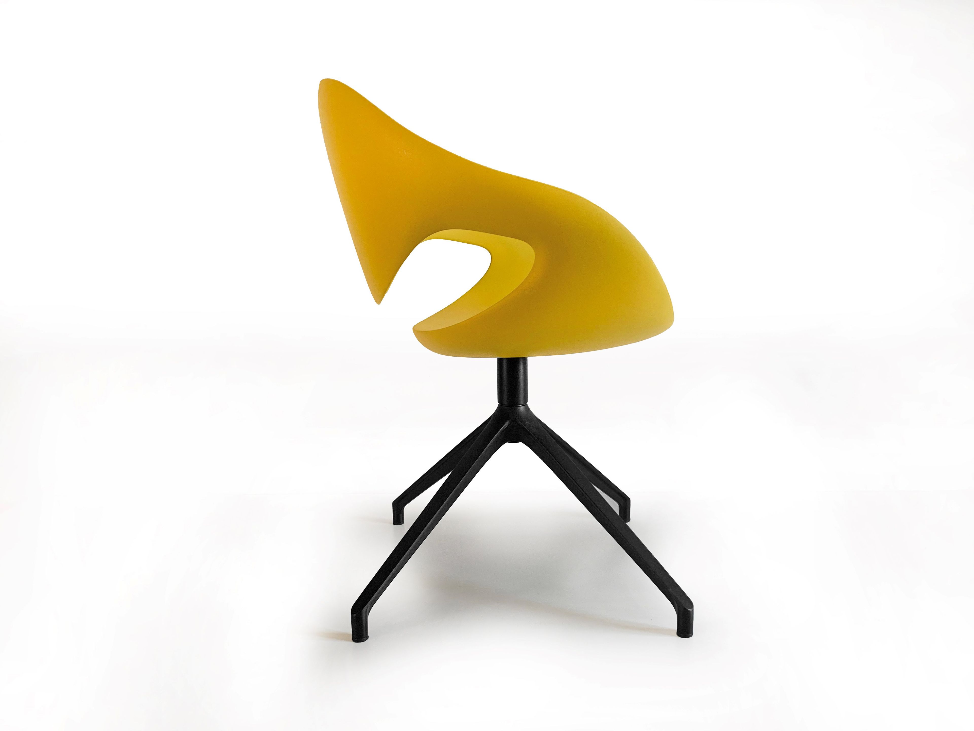 Moon Integral polyurethane foam chair with conical metal base By Tonon ...