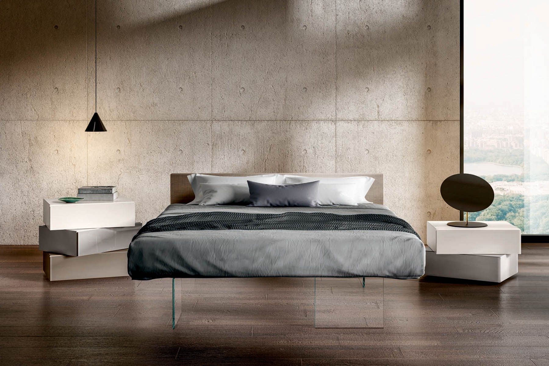 MORGANA | Bedside table Bedside table with drawers By Lago