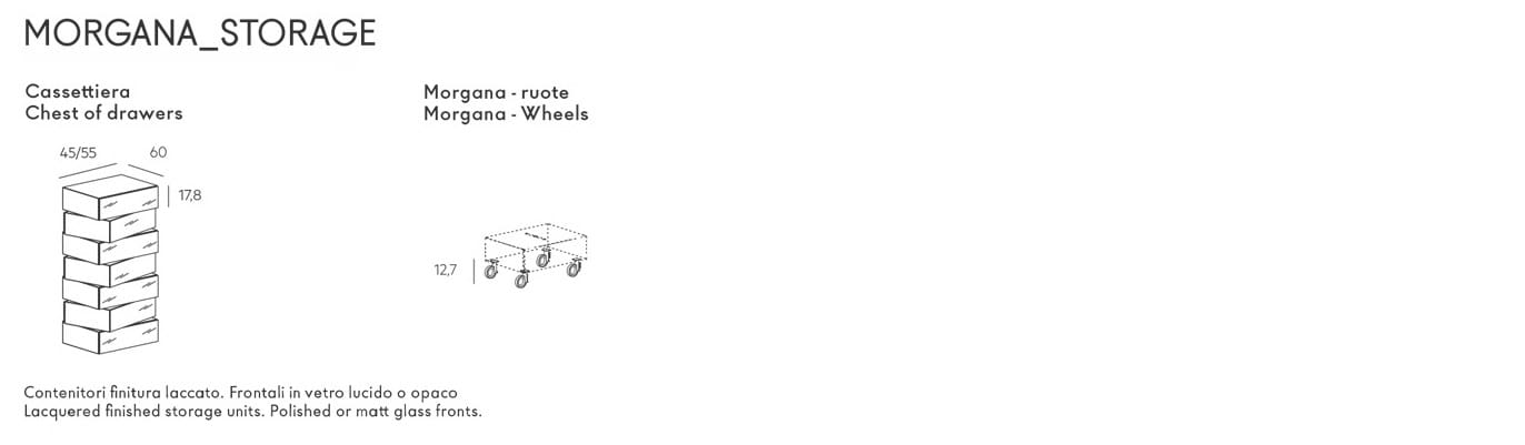 MORGANA | Chest of drawers By Lago design Daniele Lago