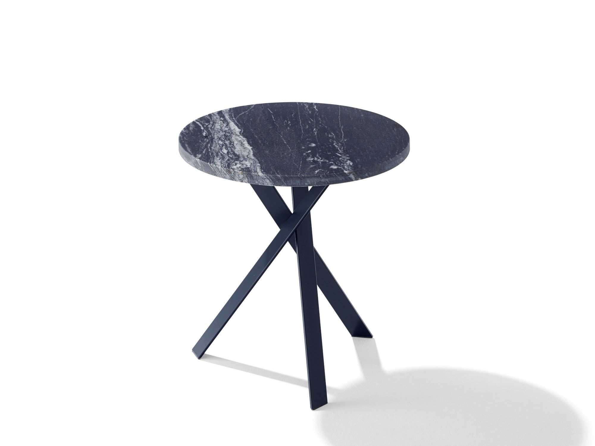 MORTIMER OUTDOOR Round natural stone outdoor side table By Draenert ...