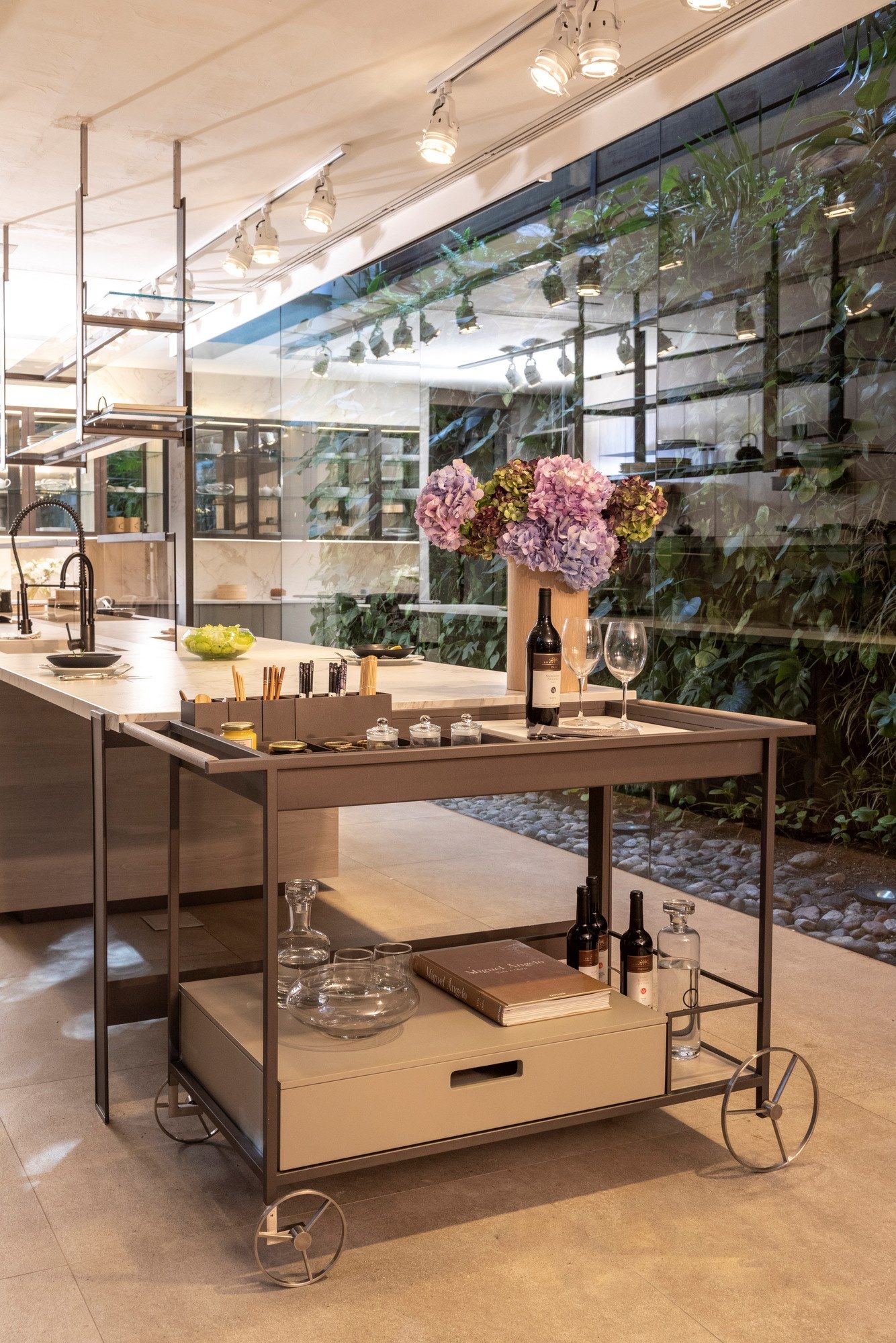 Metal Kitchen trolley MOVE TROLLEY Square Round Collection By Ornare