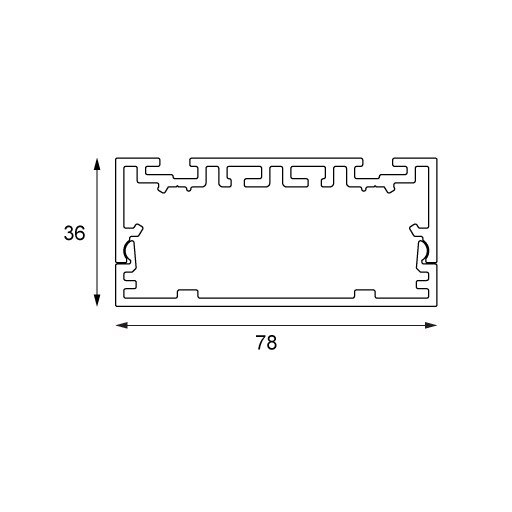 MP78 Ceiling mounted linear lighting profile By Modular Lighting ...