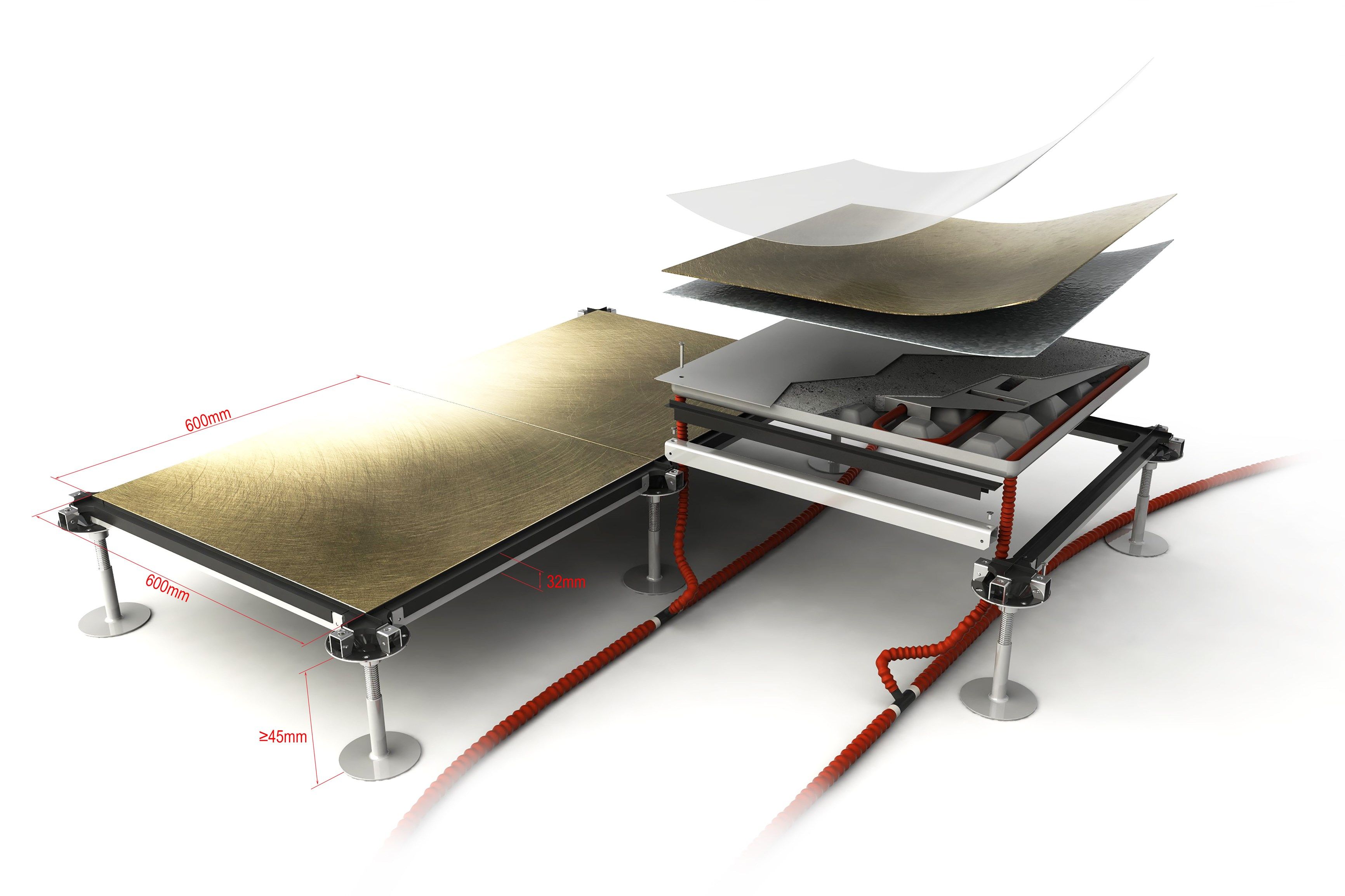 Heating flooring MR01 RADIANT MODULAR FLOOR By Planium