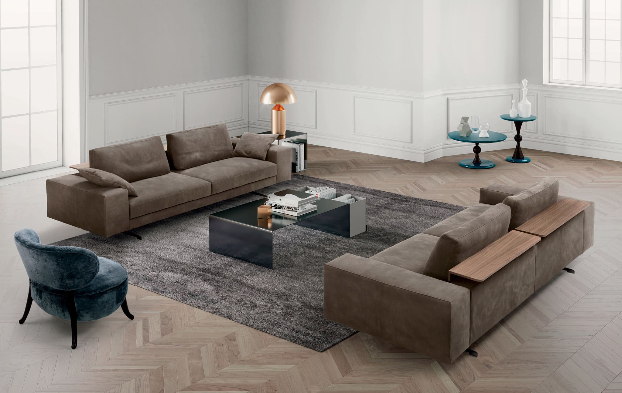 MUCH MORE | Leather sofa By Bodema design Roberto Picello, Umberto ...