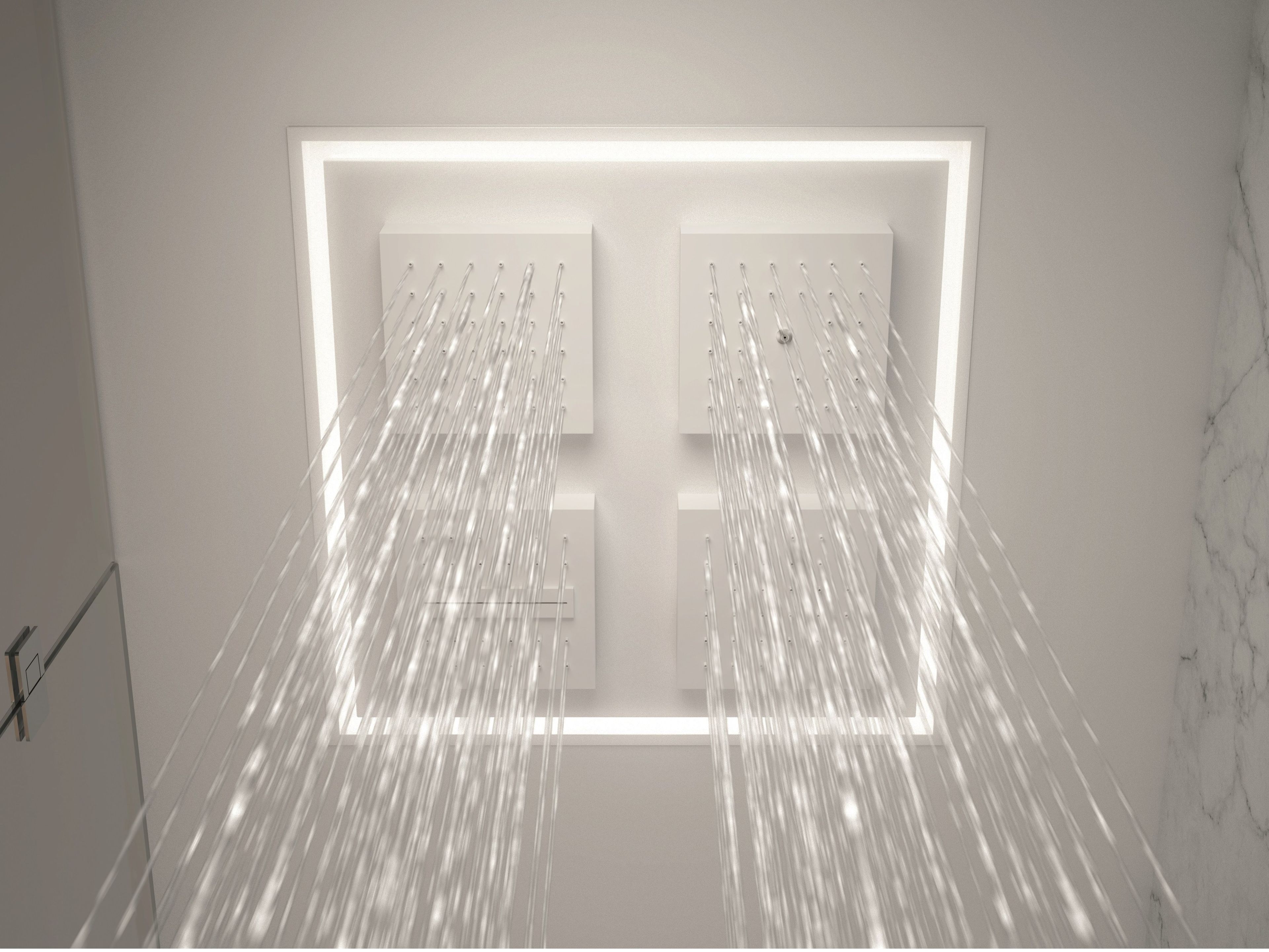 MULTISHOWER LED ceiling mounted Solid Surface overhead shower By MOMA ...
