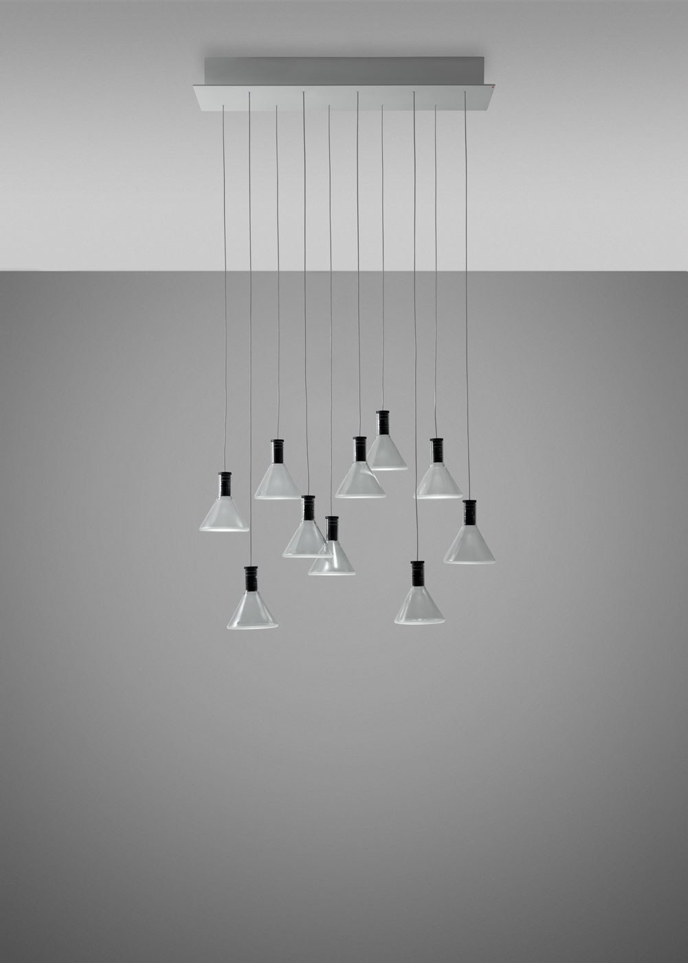 MULTISPOT POLAIR | Borosilicate glass pendant lamp By Fabbian