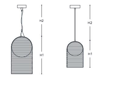 LED blown glass pendant lamp MUNA By Italamp design Danilo De Rossi