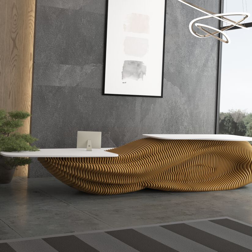 AQUA Reception desk By MYWOODREAM