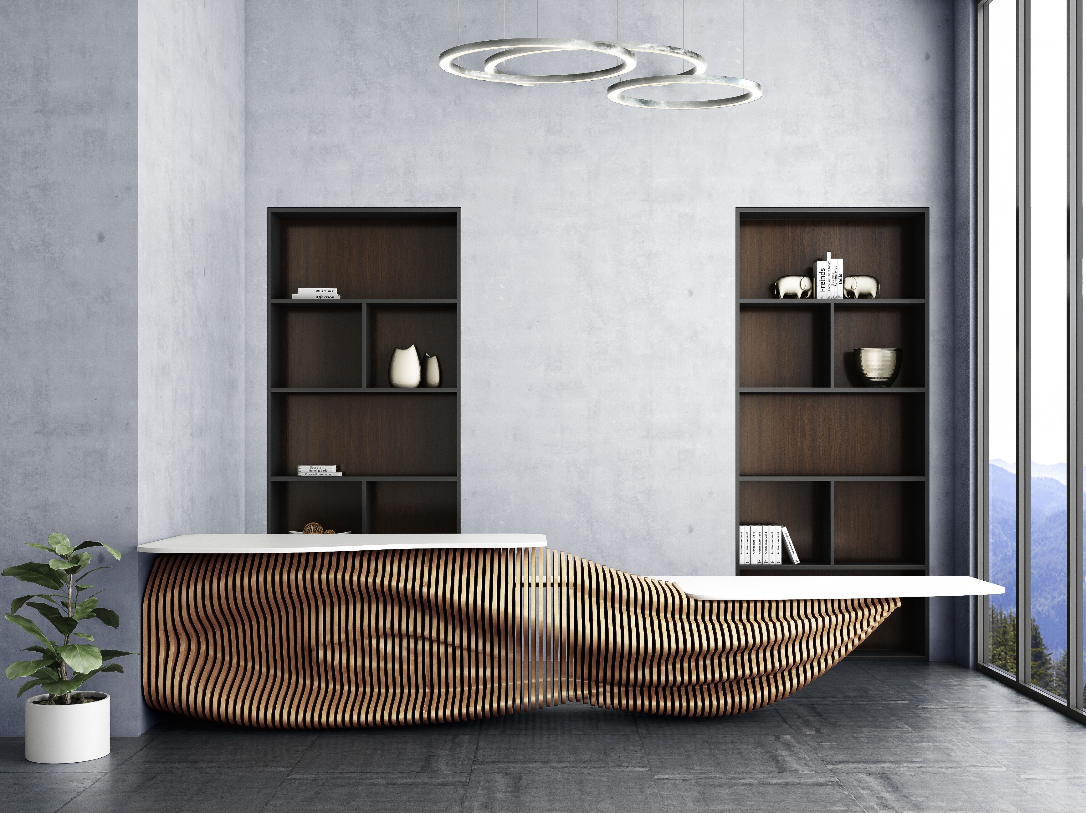 AQUA Reception desk By MYWOODREAM